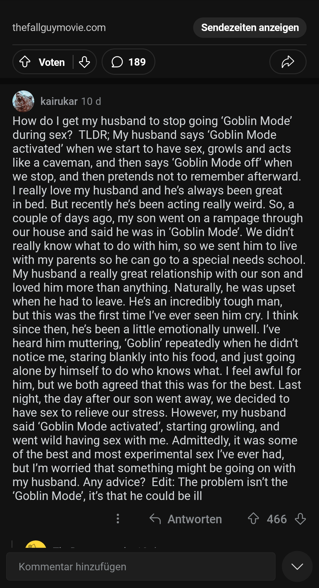 Goblin Mode activated | Scrolller