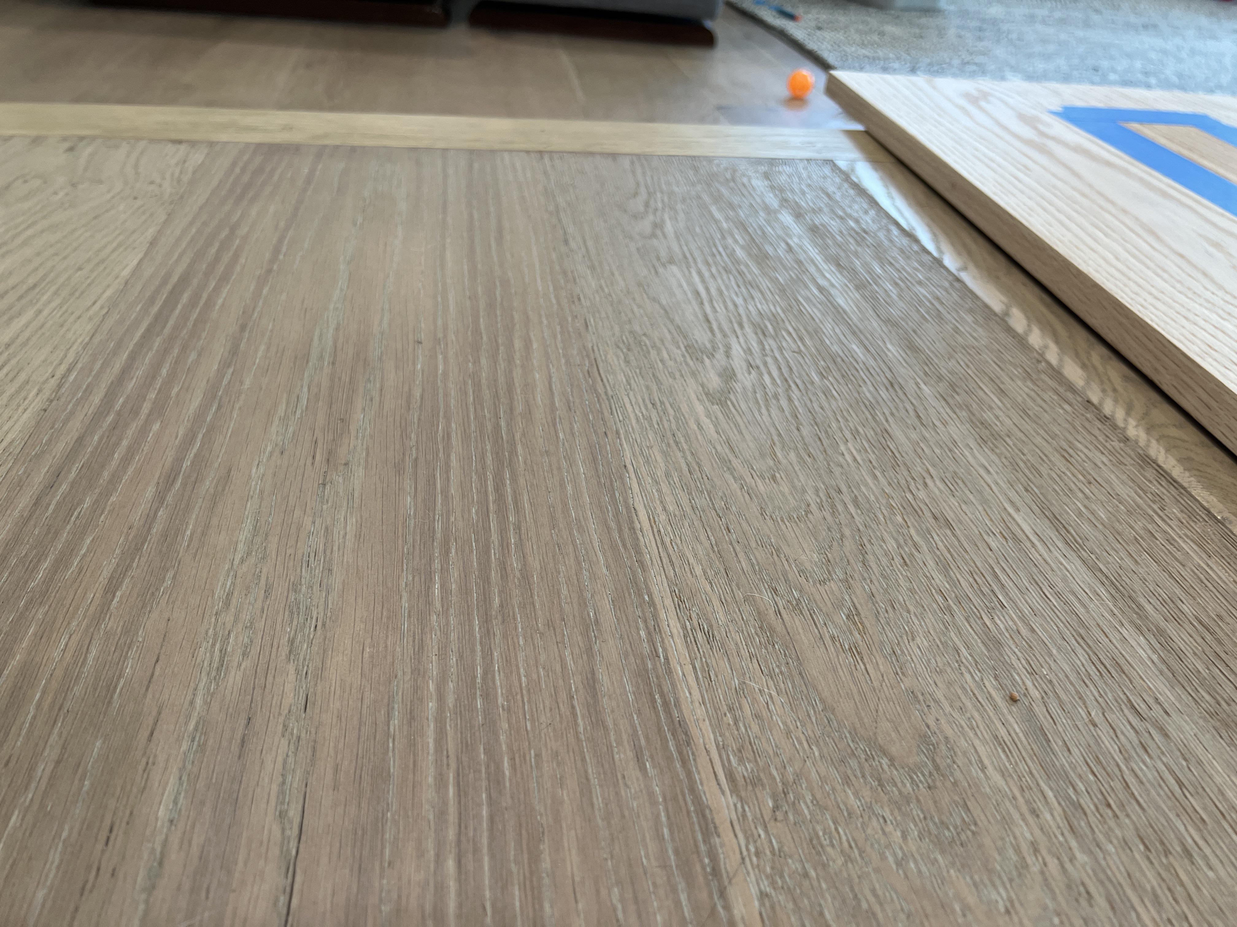 Help matching red oak table top to European oak floors. | Scrolller