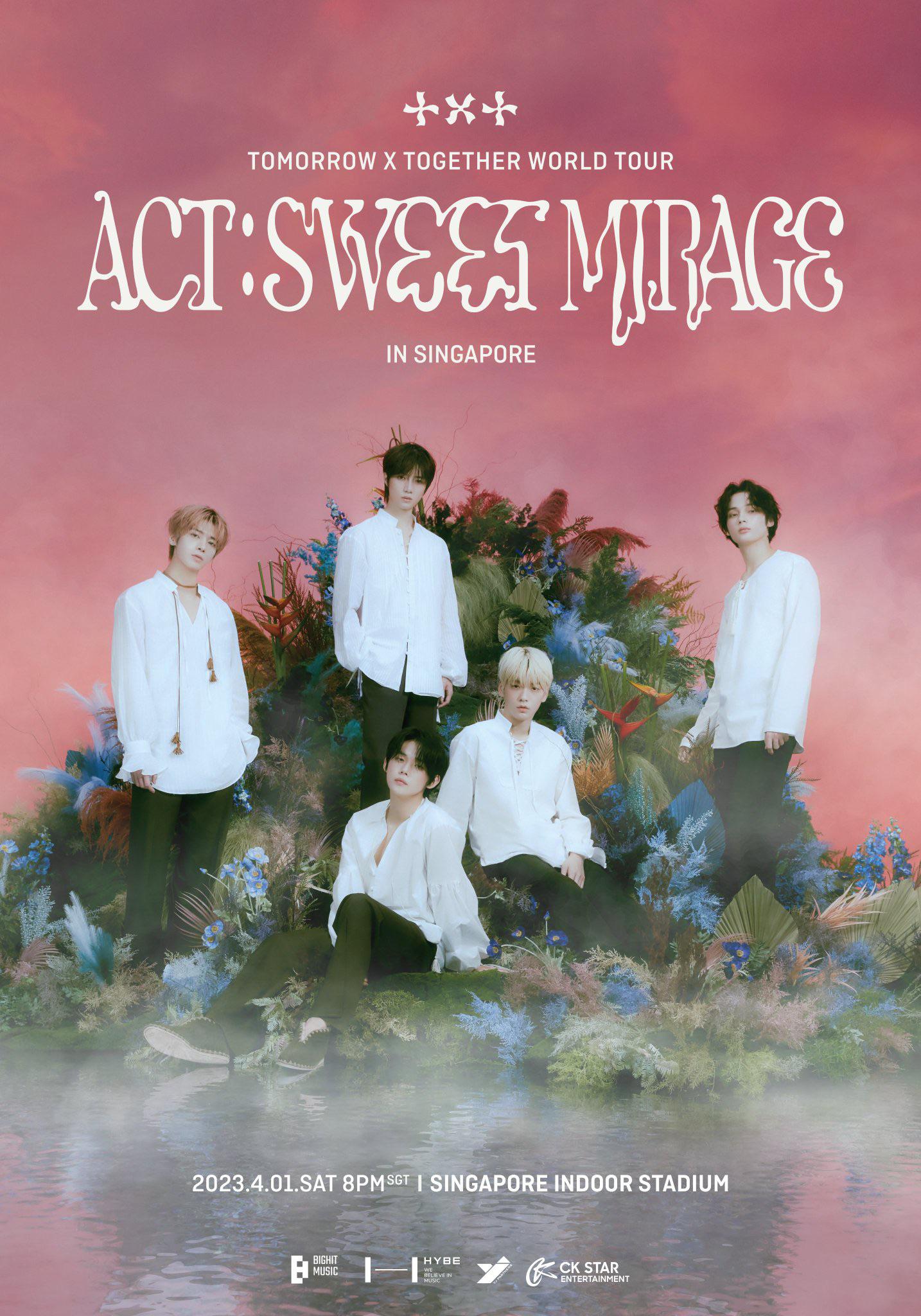 TXT (TOMORROW X TOGETHER) - World Tour ‘ACT : SWEET MIRAGE’ (Singapore and Taipei Teaser Posters ...