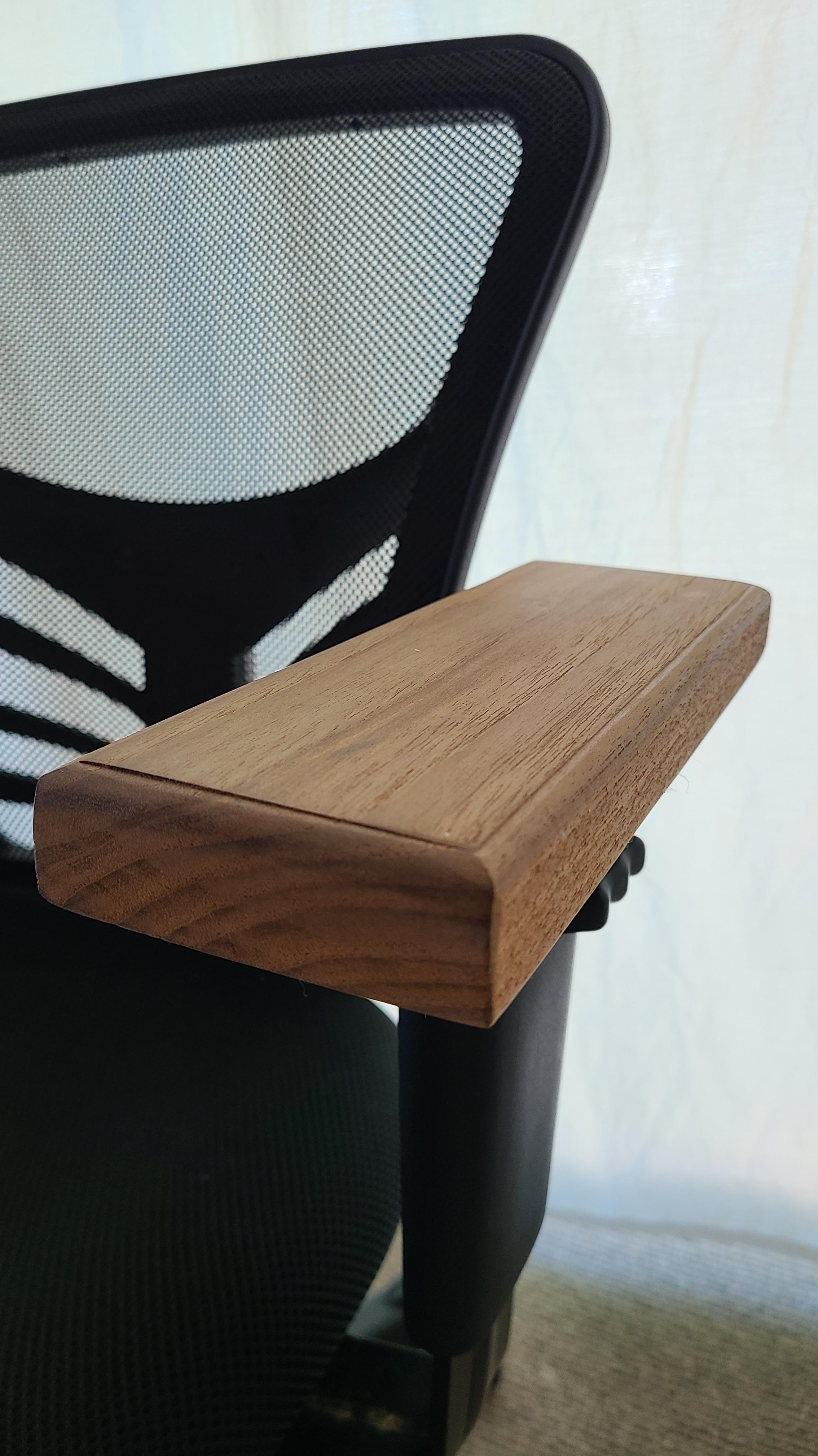 Made some replacement arm rests out of teak, they feel and look so much better than the ...