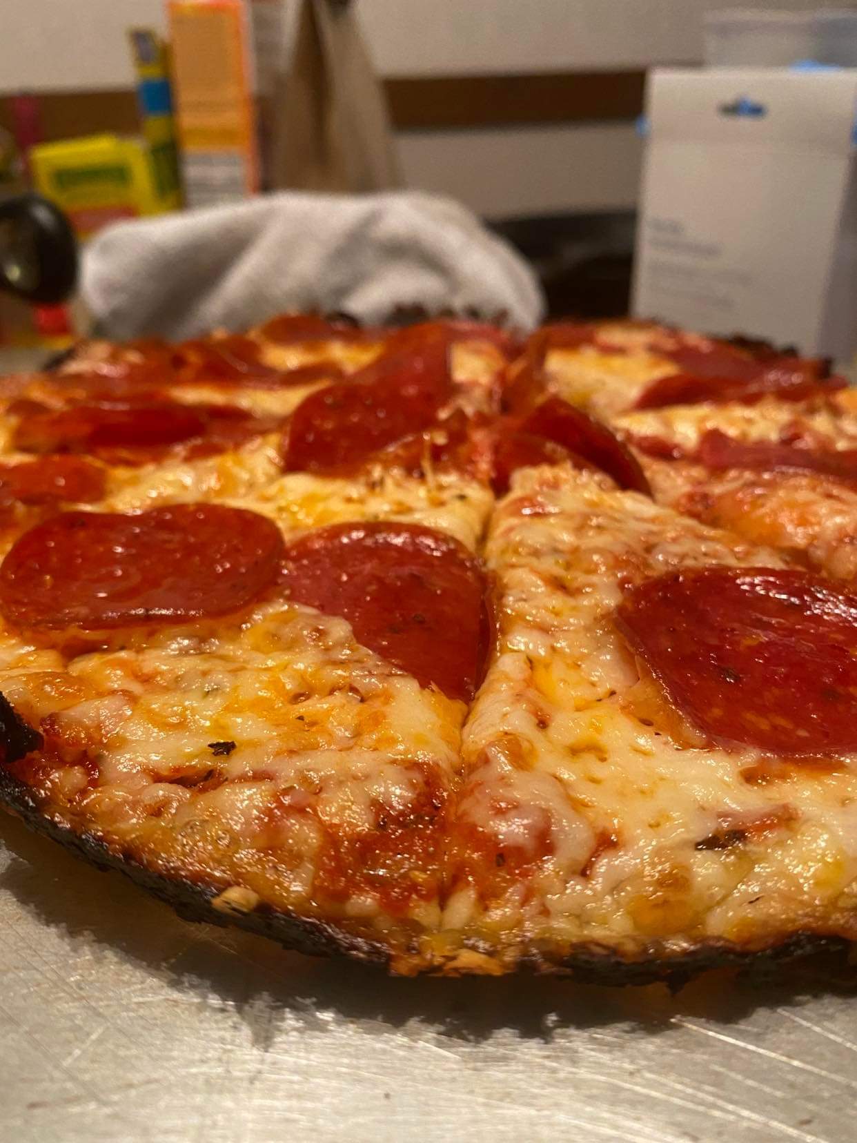 [homemade] pepperoni bar style pizza | Scrolller