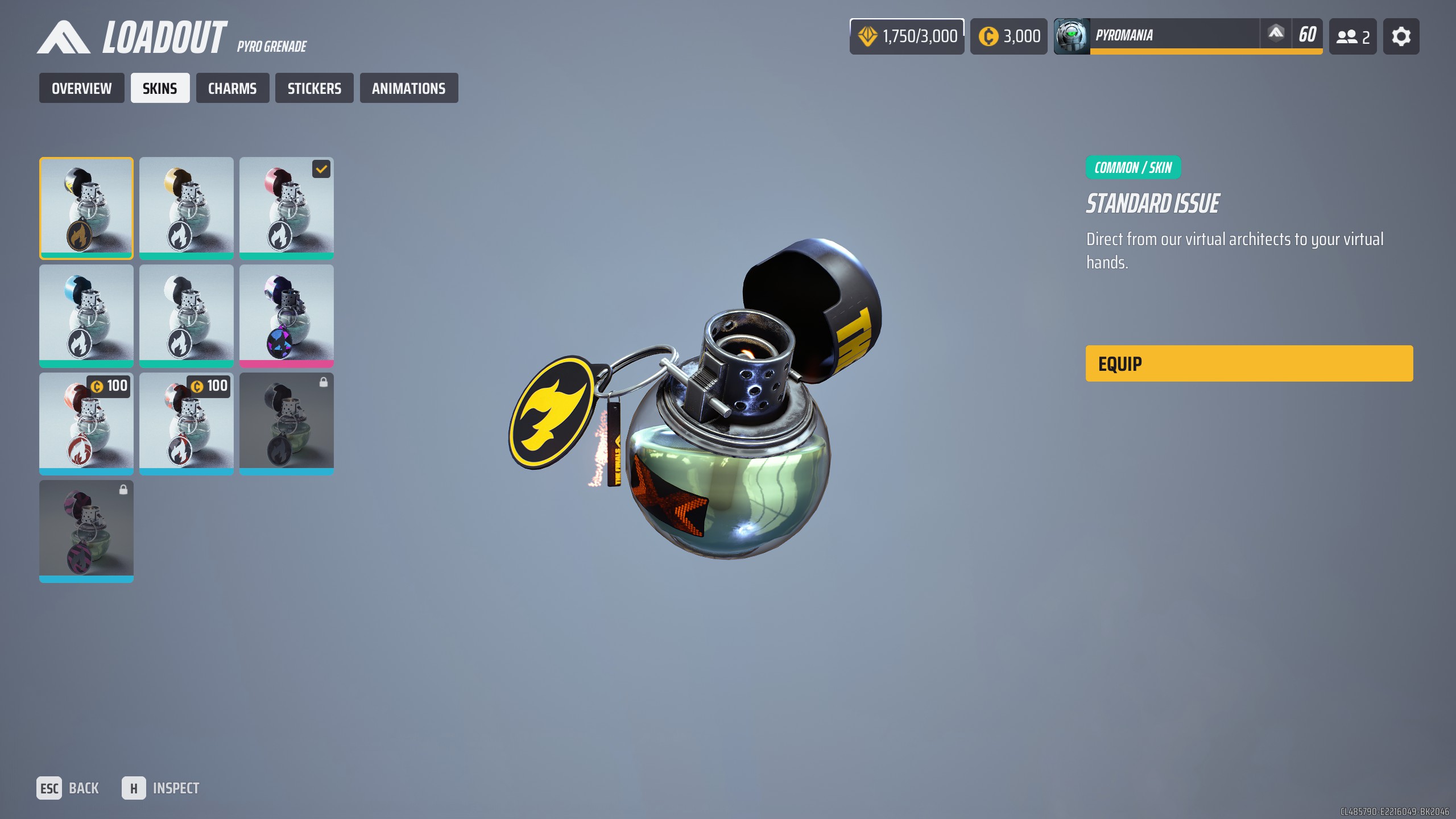 The flame on most pyro grenade skins has a bugged texture | Scrolller
