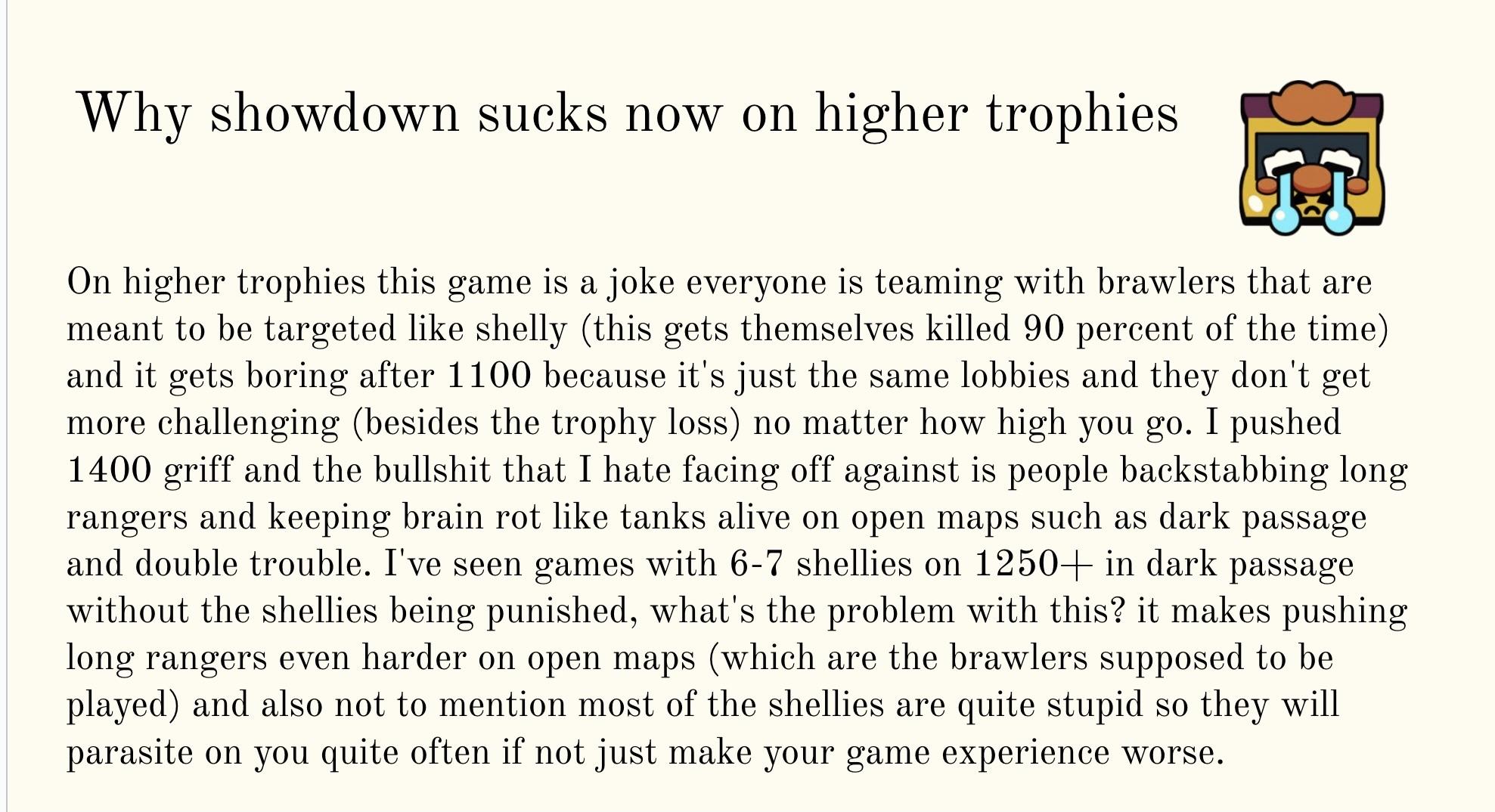 How to make showdown better with the new trophy system | Scrolller