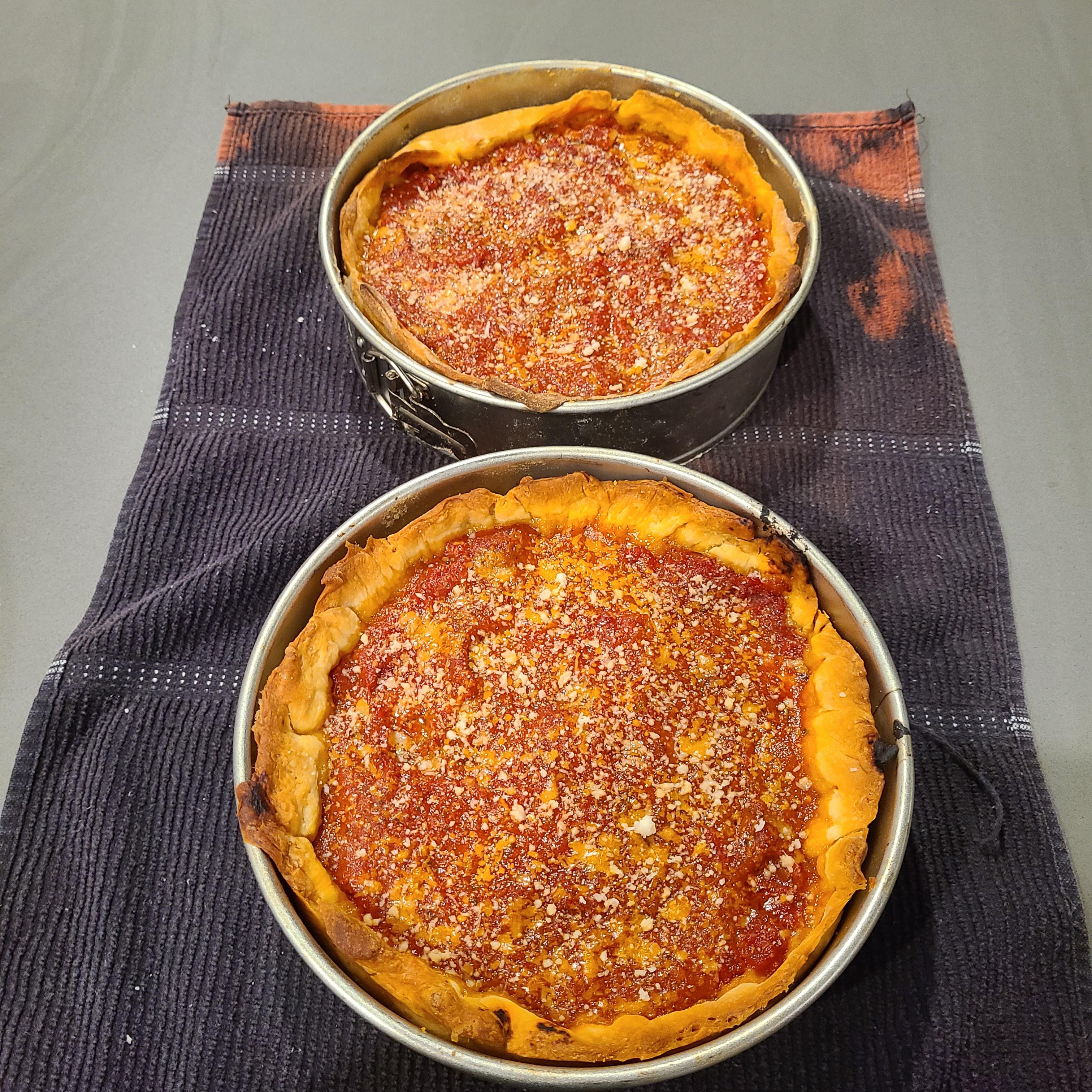 [homemade] Chicago style deep dish pizza | Scrolller