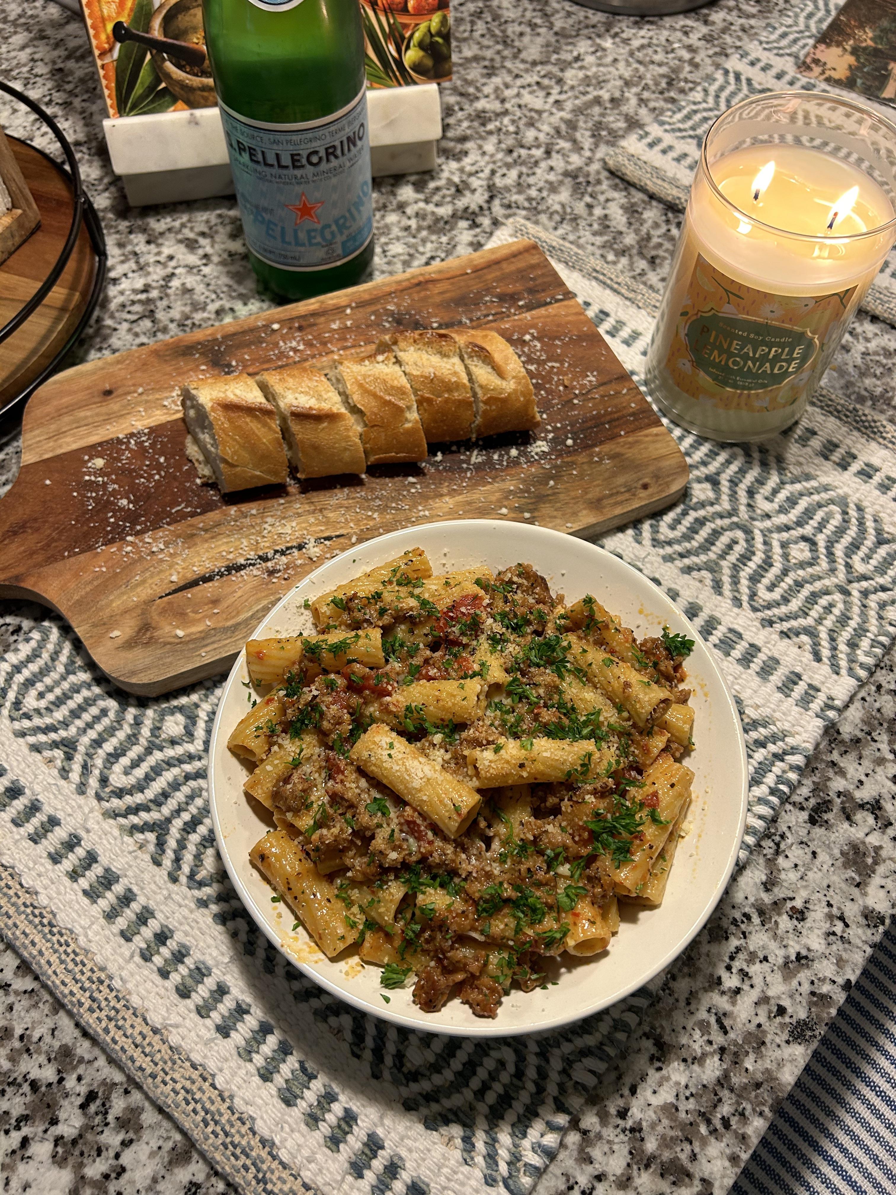 Spicy Italian Sausage Pasta [homemade] | Scrolller