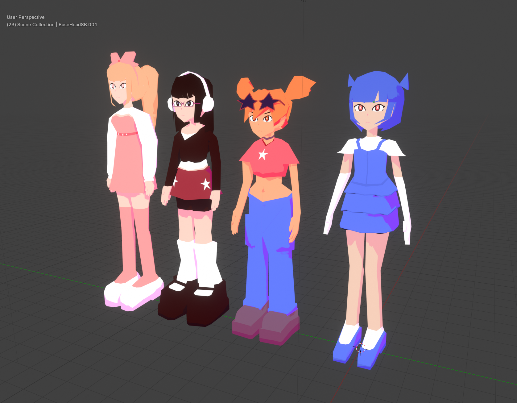 Attempted to make low-poly stylized characters. Criticism appreciated!! | Scrolller