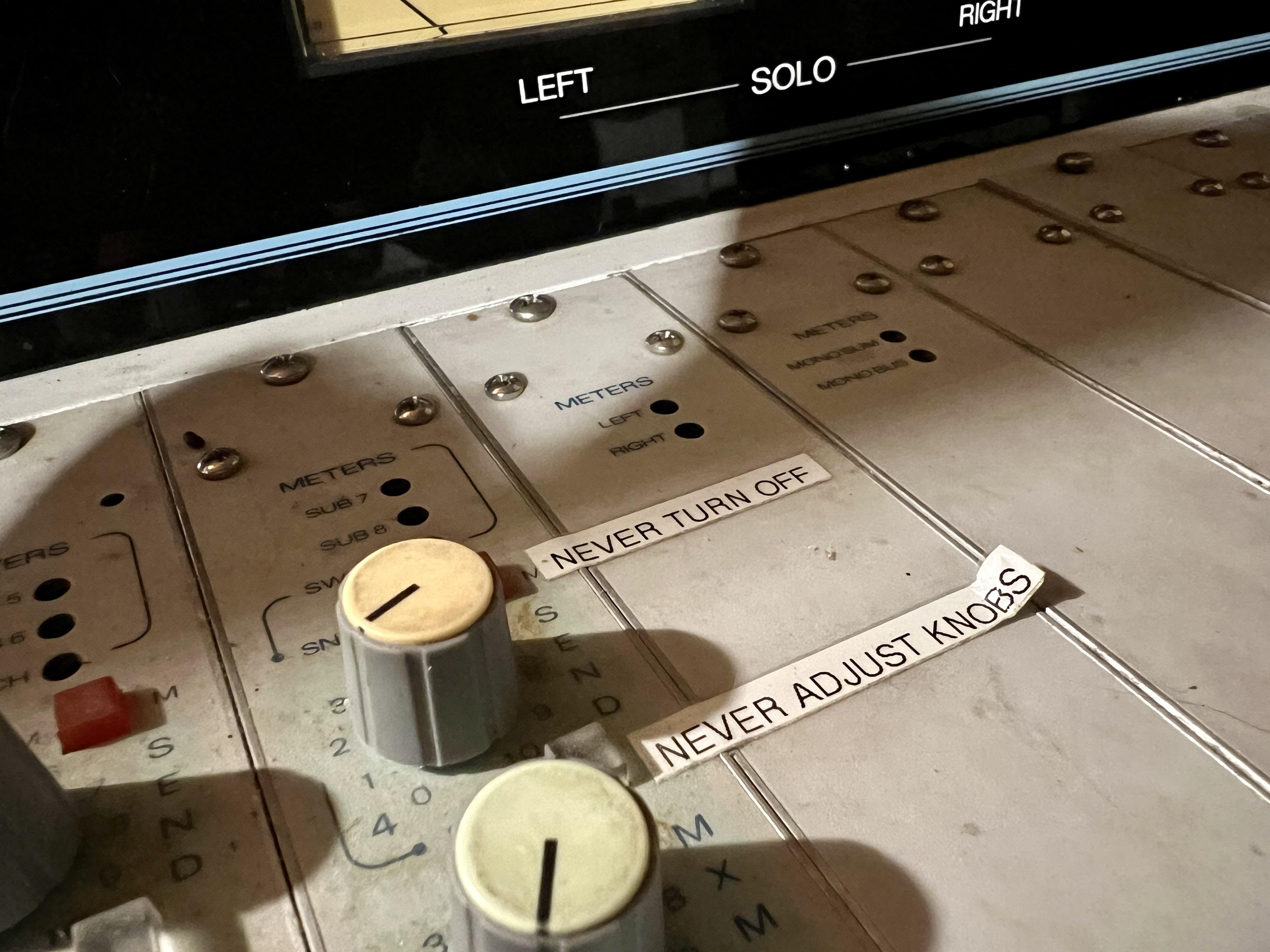 Never turn off. Never adjust knobs. | Scrolller