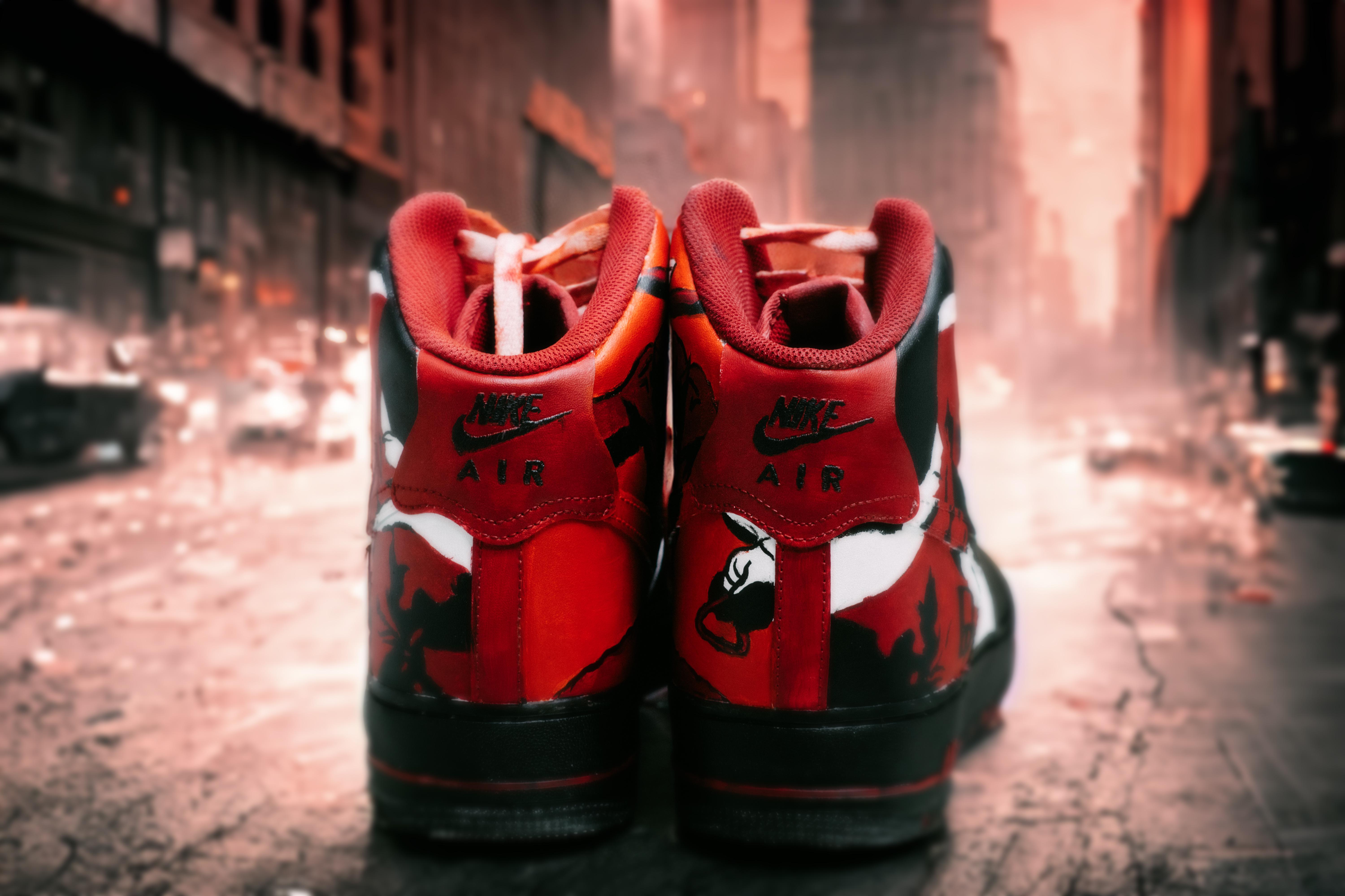 Stepping into Action: My Daredevil-Themed Custom Jordans | Scrolller