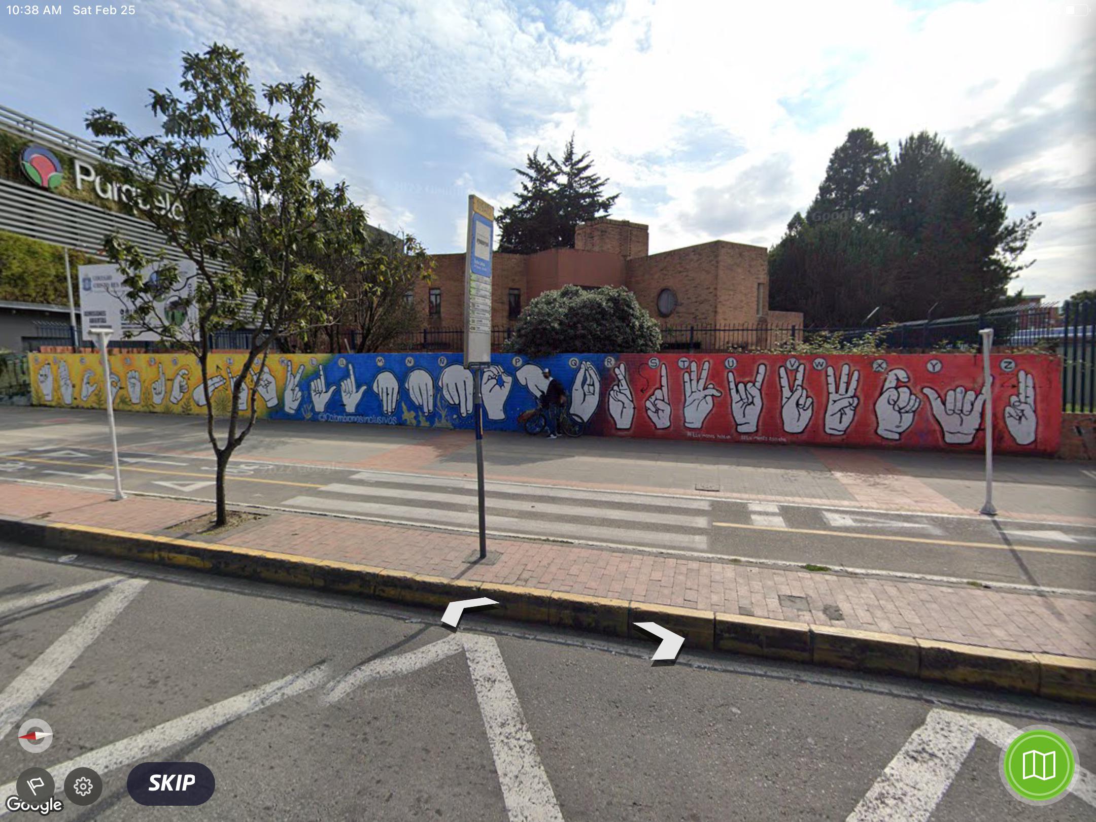Cool installation of the complete alphabet in sign language in Bogota, Columbia. | Scrolller