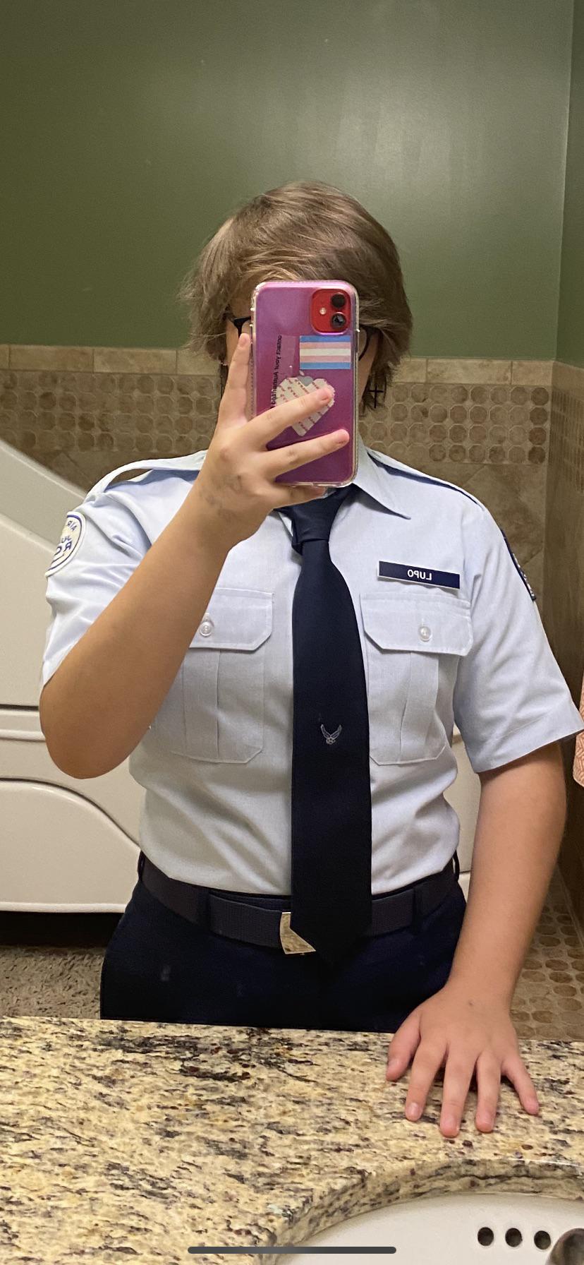 Me in my MALE abu’s and blues THESE ARE A HELL OF A COFIDENCE BOOST do i pass? (he/him) be nice ...