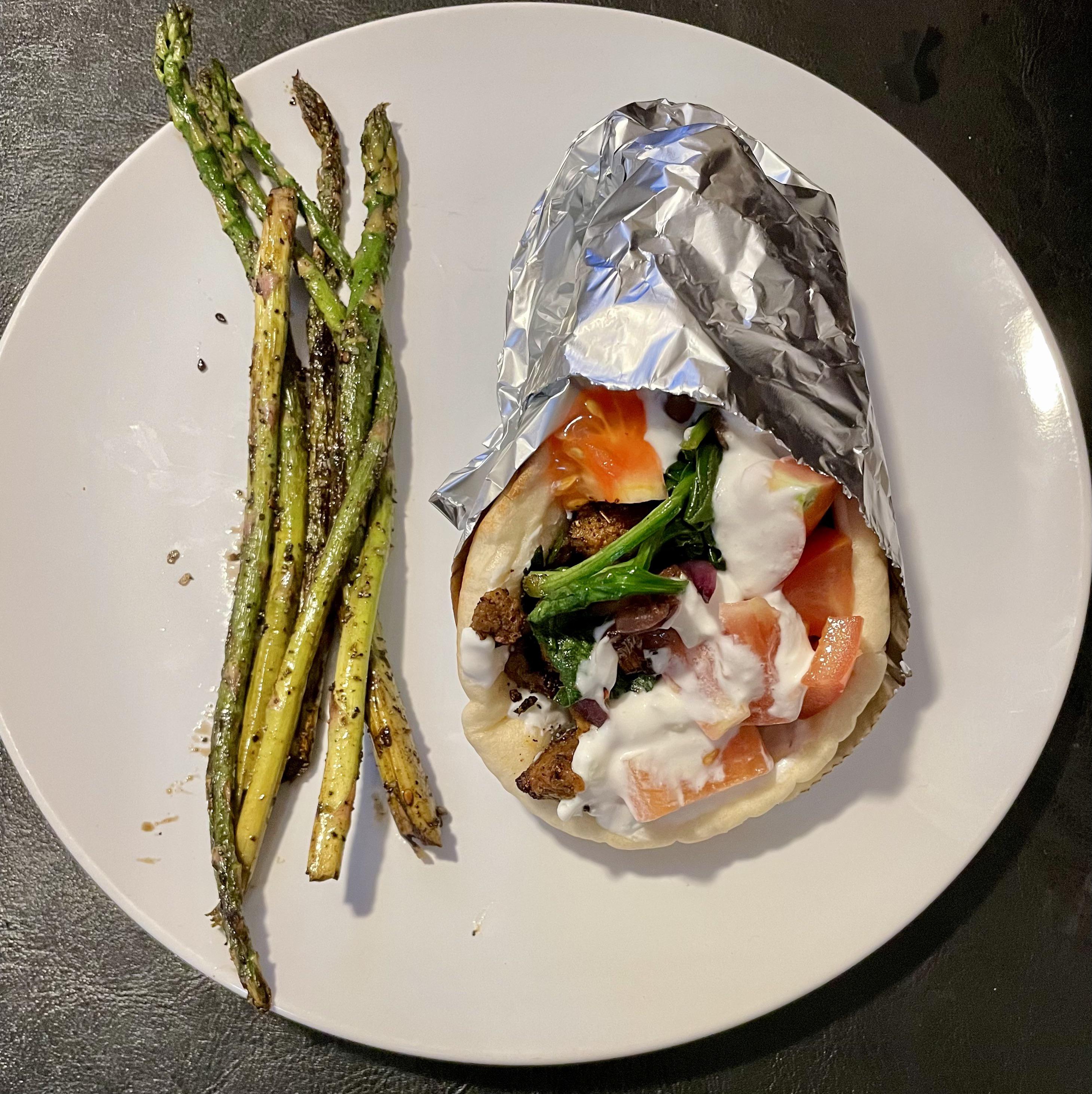 Seitan and spinach gyro | Scrolller