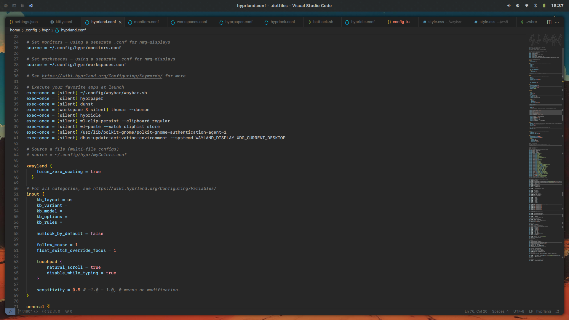 [Hyprland] I quit ricing after this, at least until I get a new laptop.. | Scrolller