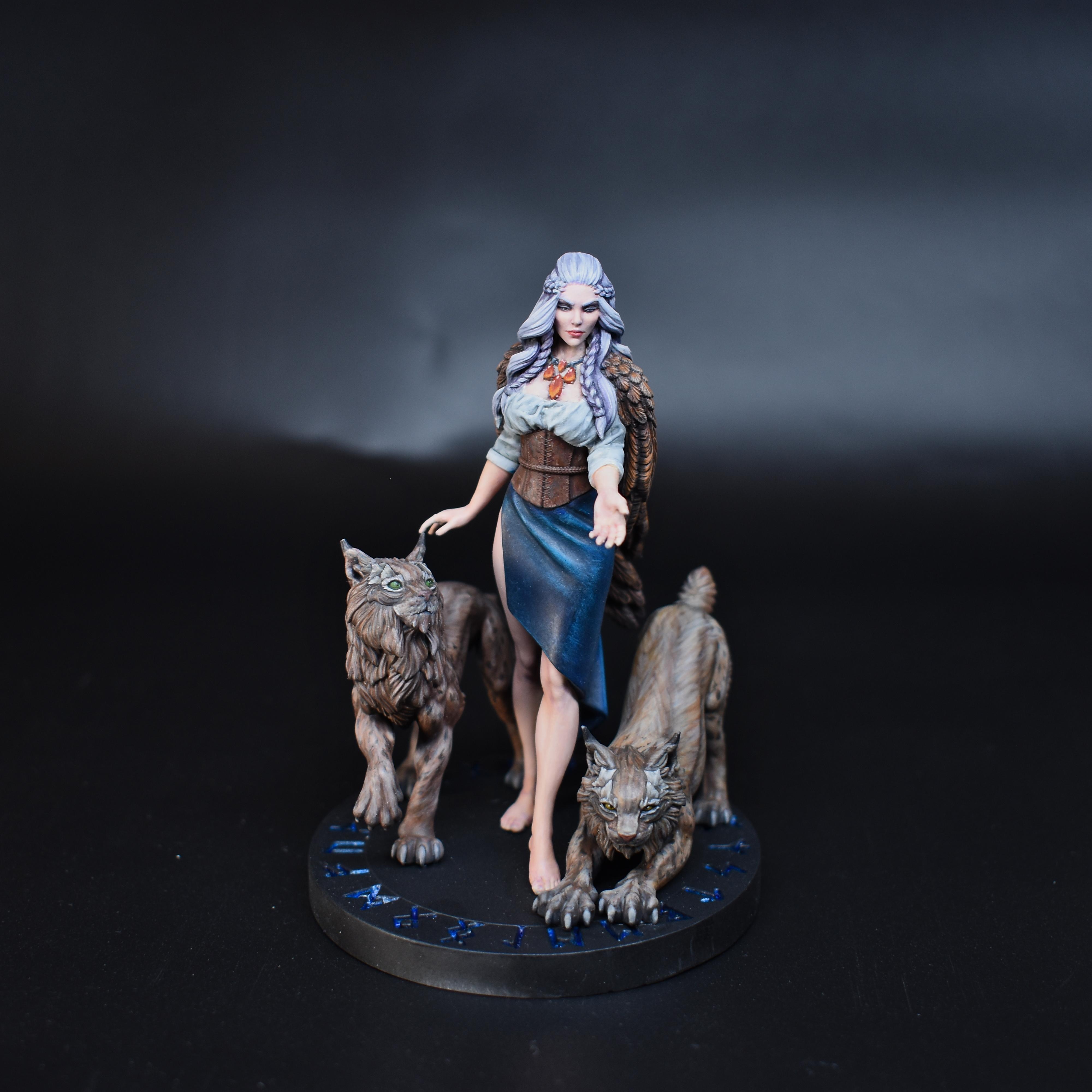 A long-term project finally complete! Freya and her Lynxes by Surt Studios | Scrolller