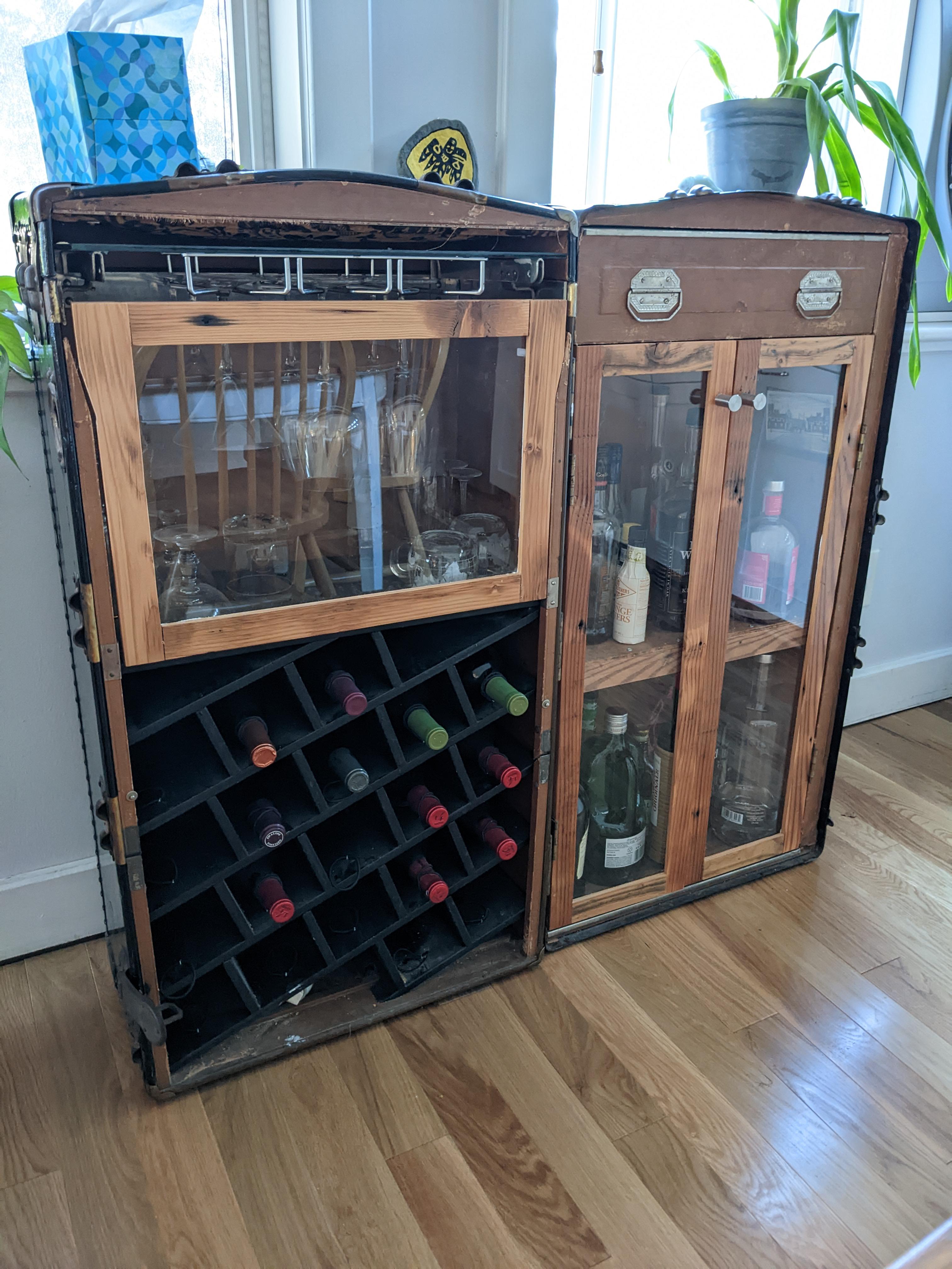1920s steamer trunk conversion to bar | Scrolller