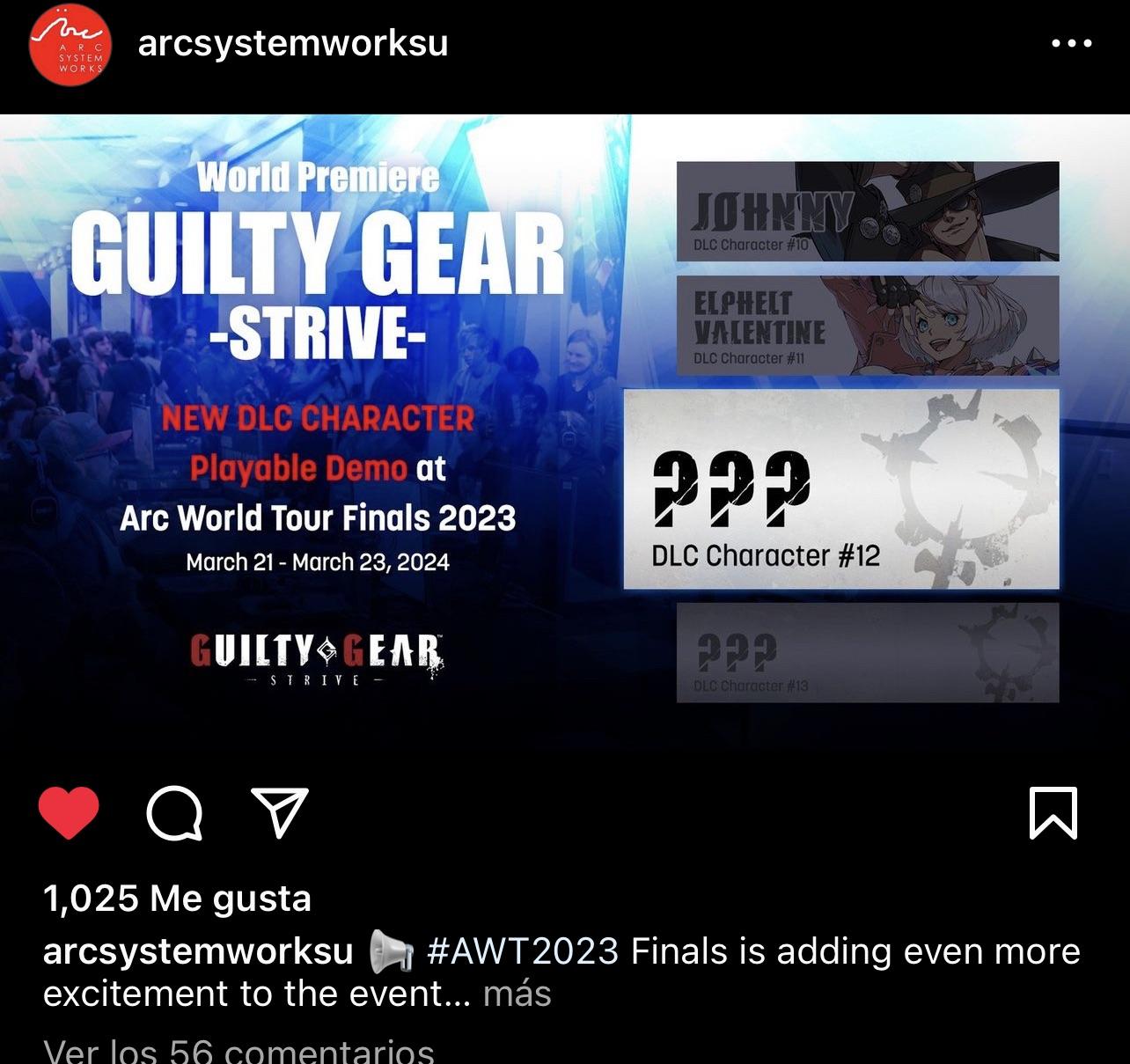 Next character playable at awt finals (meaning is probably going to be revealed before and ...