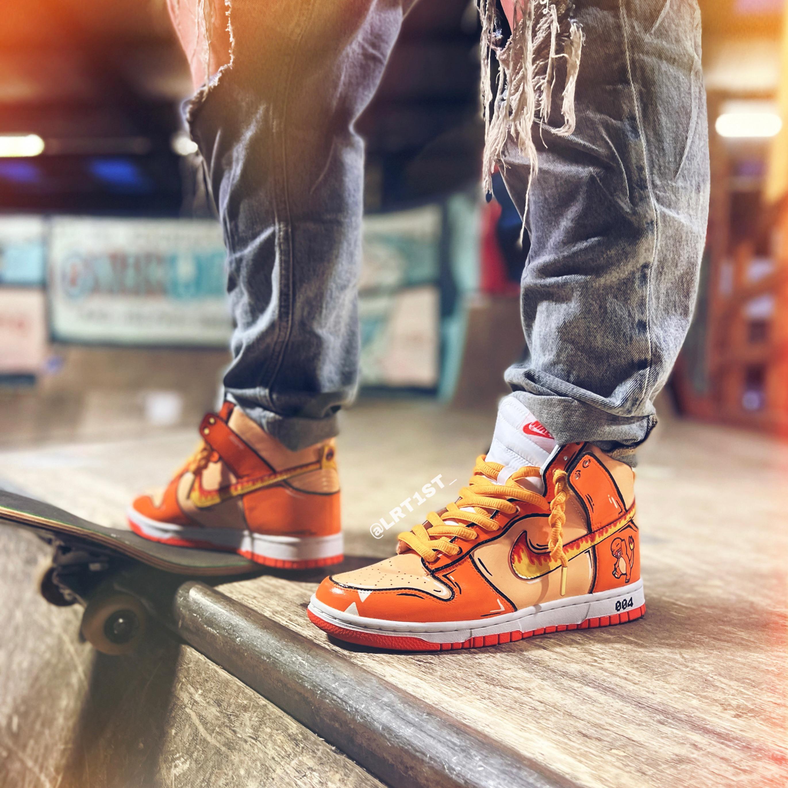 I made some Charmander Nike Dunks 🏻🔥 | Scrolller