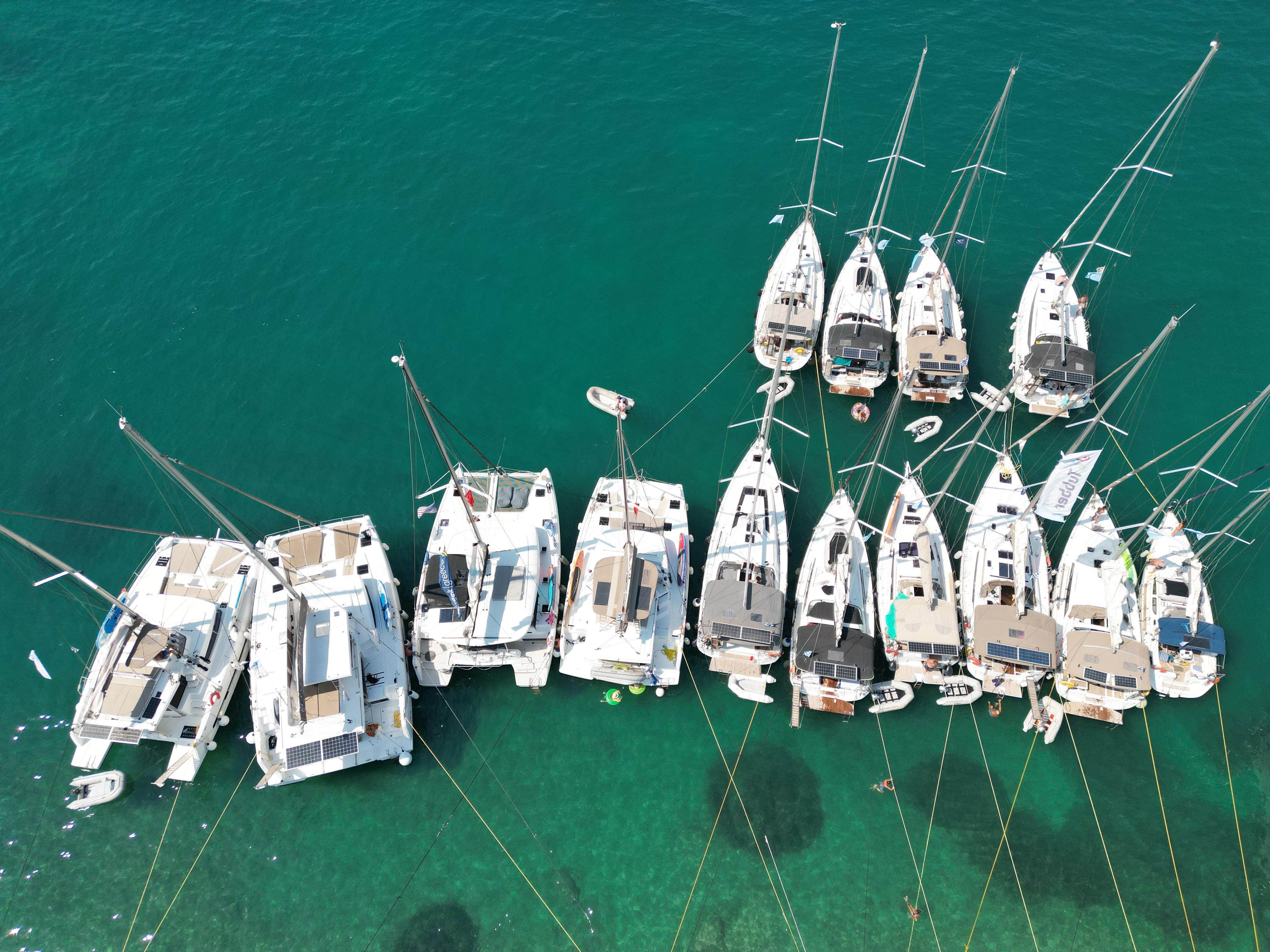Med-mooring in Spetses, Greece | Scrolller