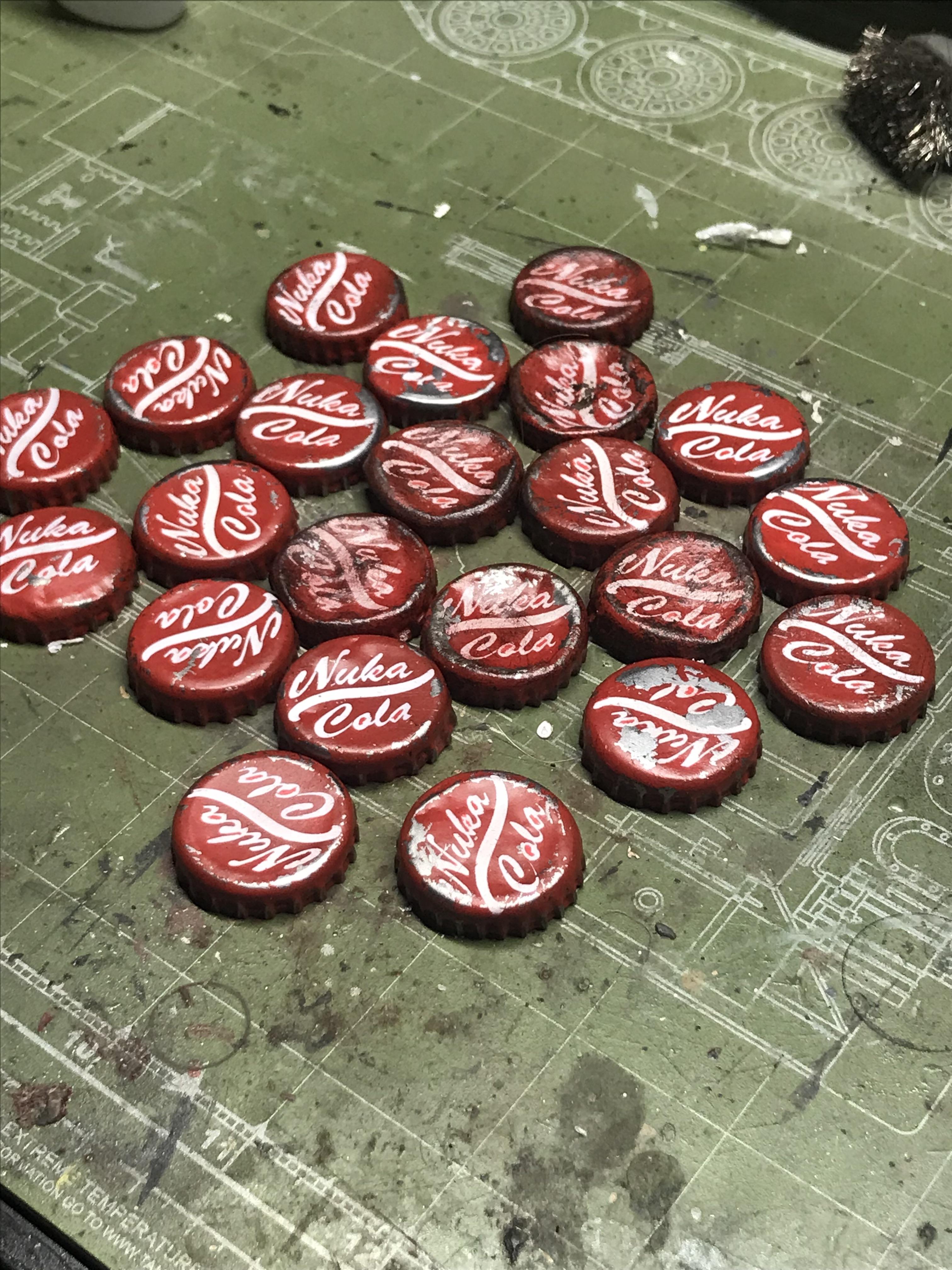 Decided to make myself some Nuka Cola caps! | Scrolller