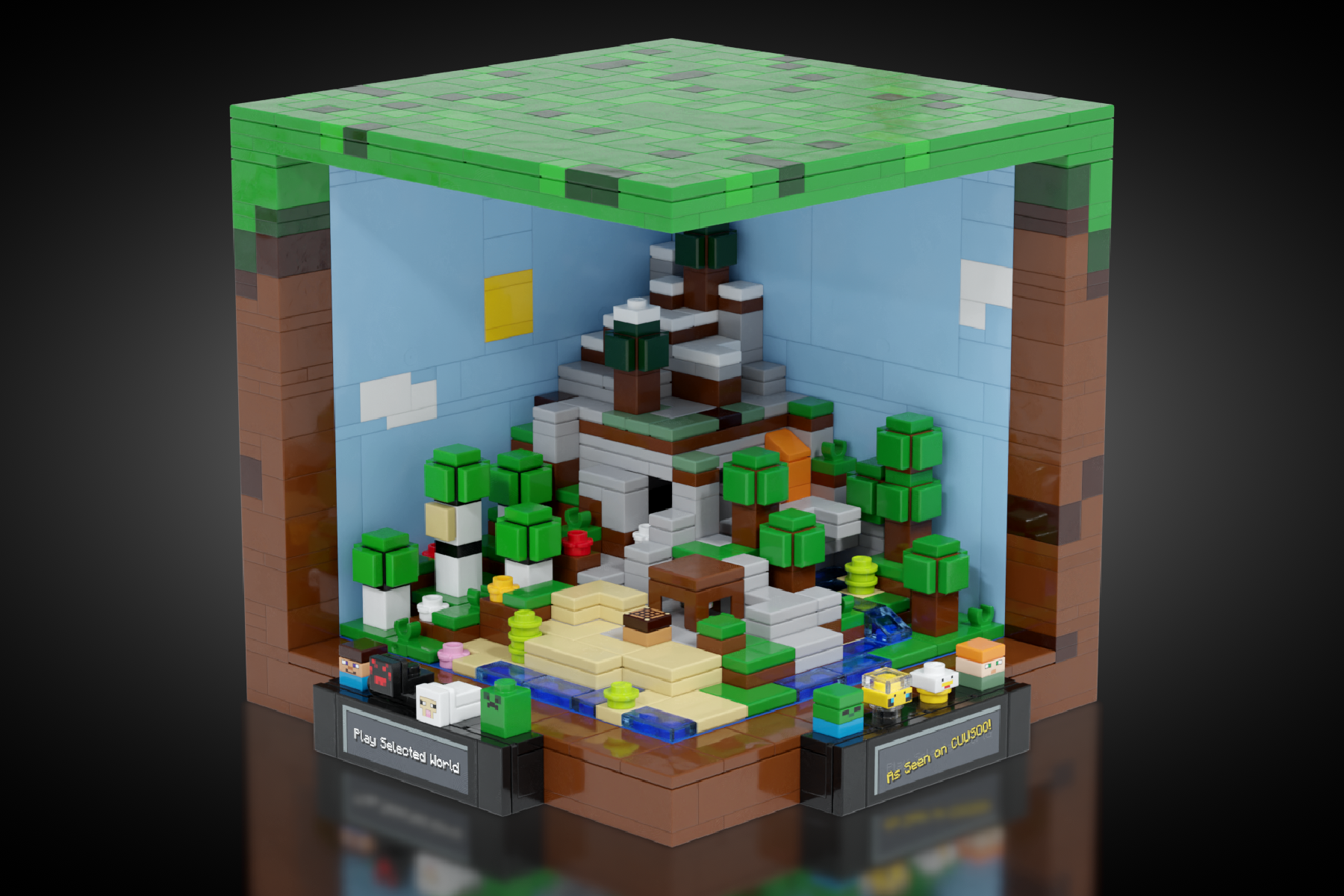 13 years ago I helped work on the original LEGO Minecraft set, so I built a tribute to it: The ...