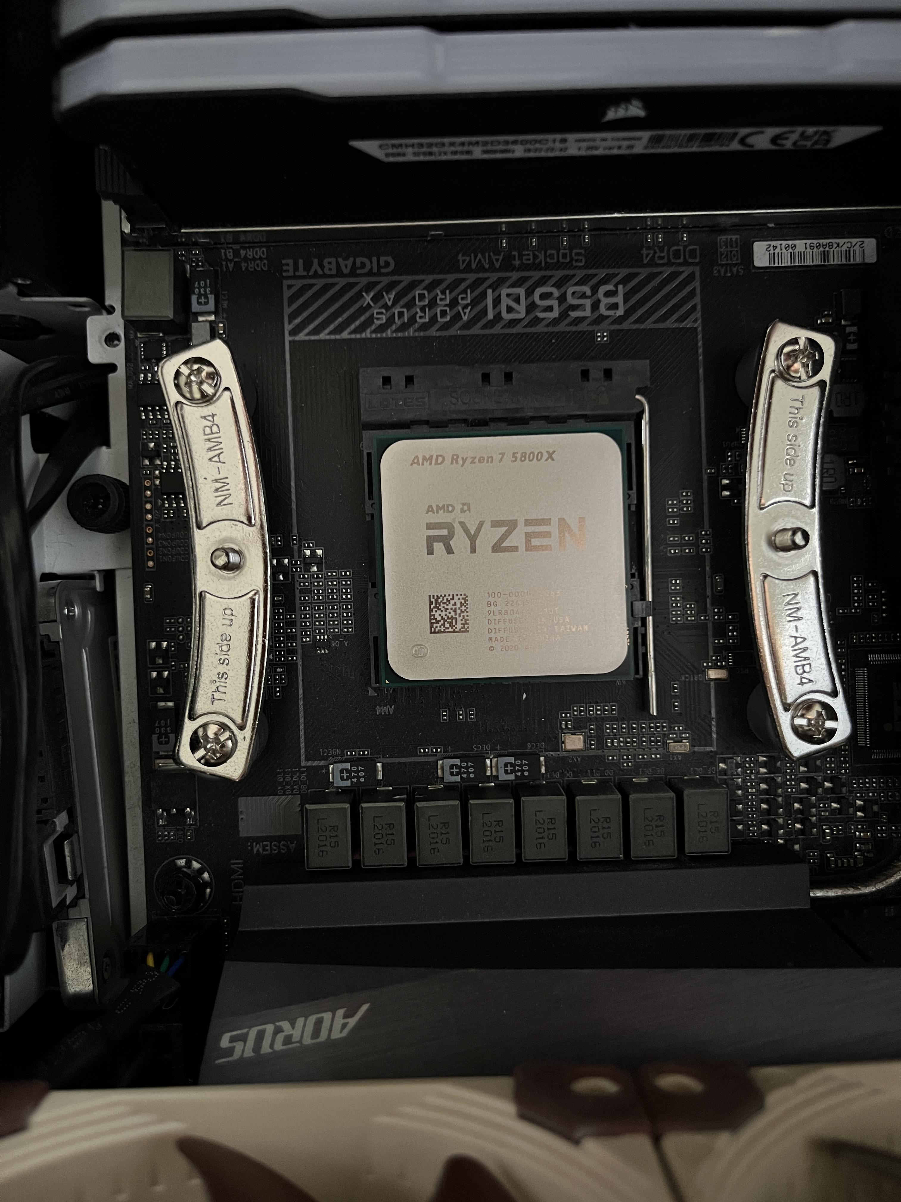 A little dremel action and it fits! New CPU in my Core V1 prompted me to take some pics, first ...