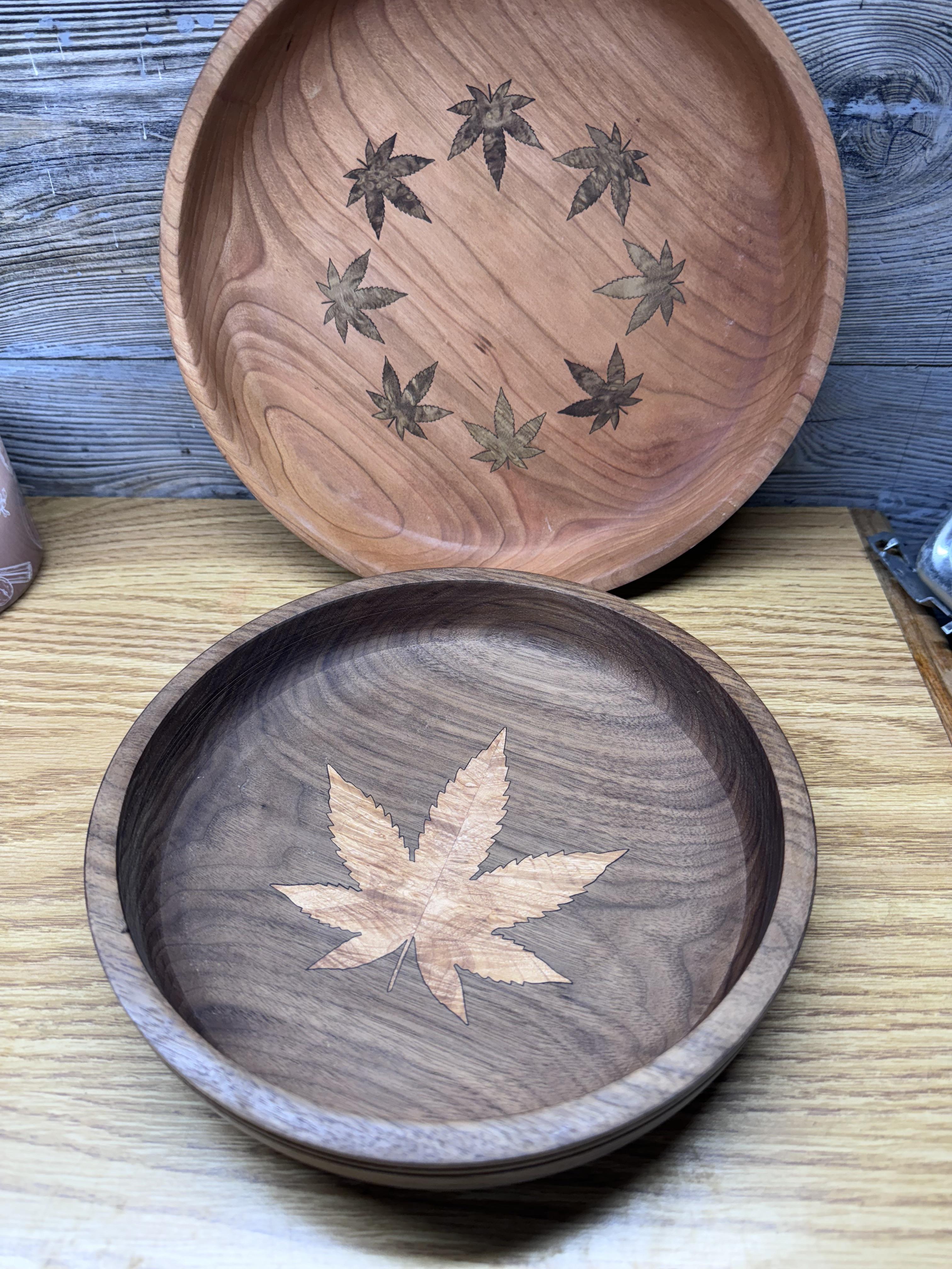 I made a different tray. This is Walnut and Maple Burl. | Scrolller