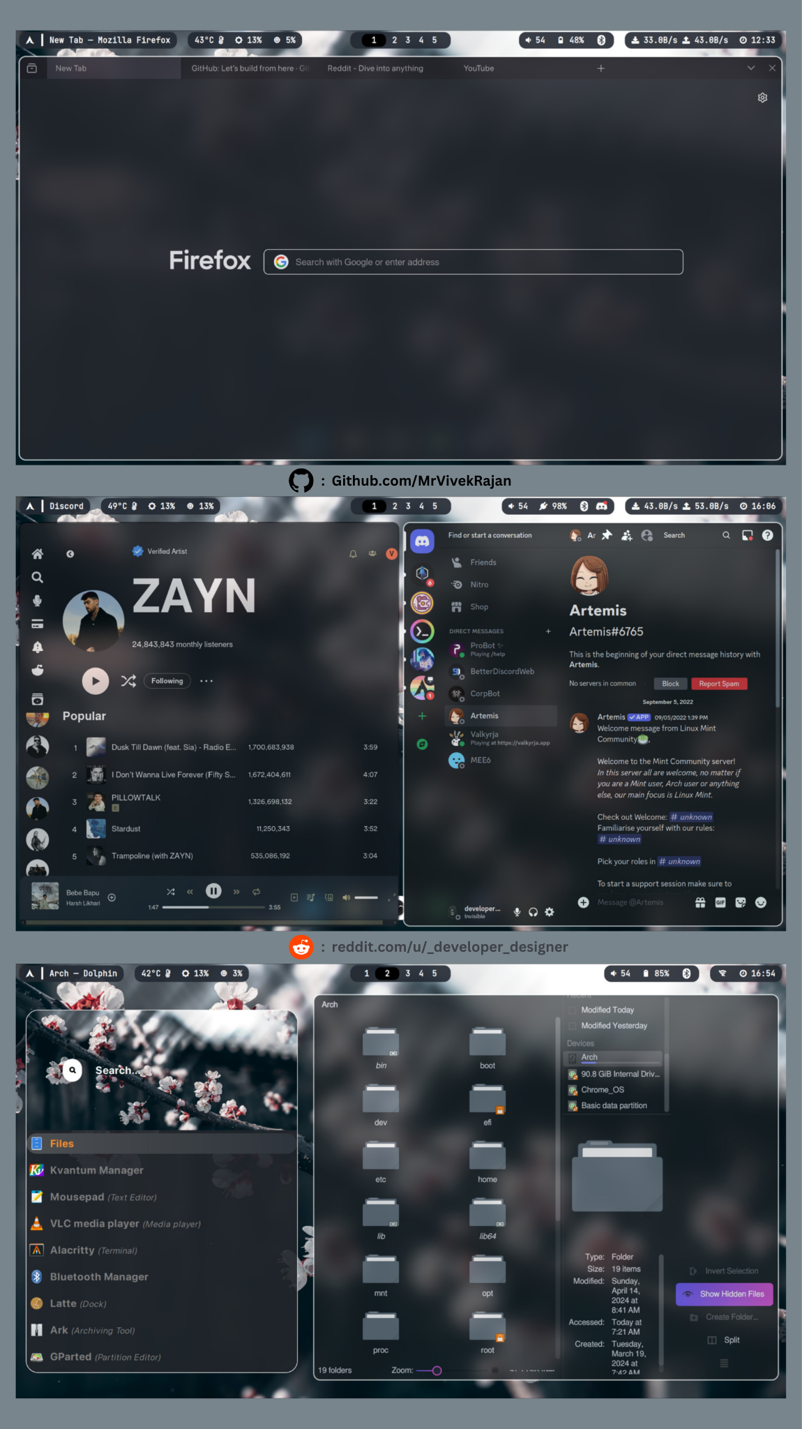 [Hyprland] Dark Mode Activated !! | Scrolller