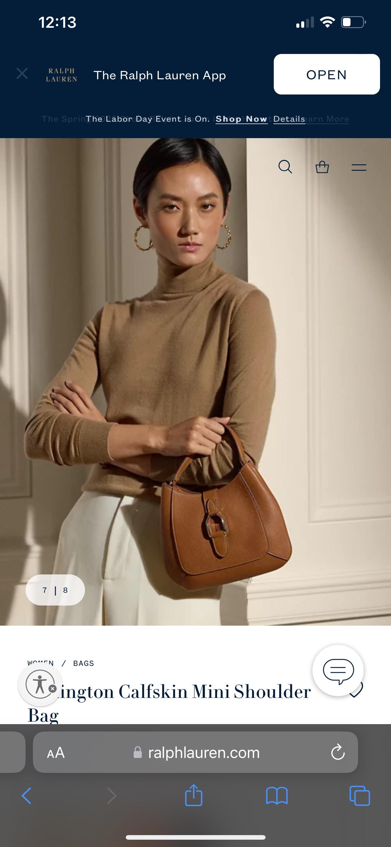 This is the Ralph Lauren Welington bag. I really like the mini version. It’s priced at $2000 ...