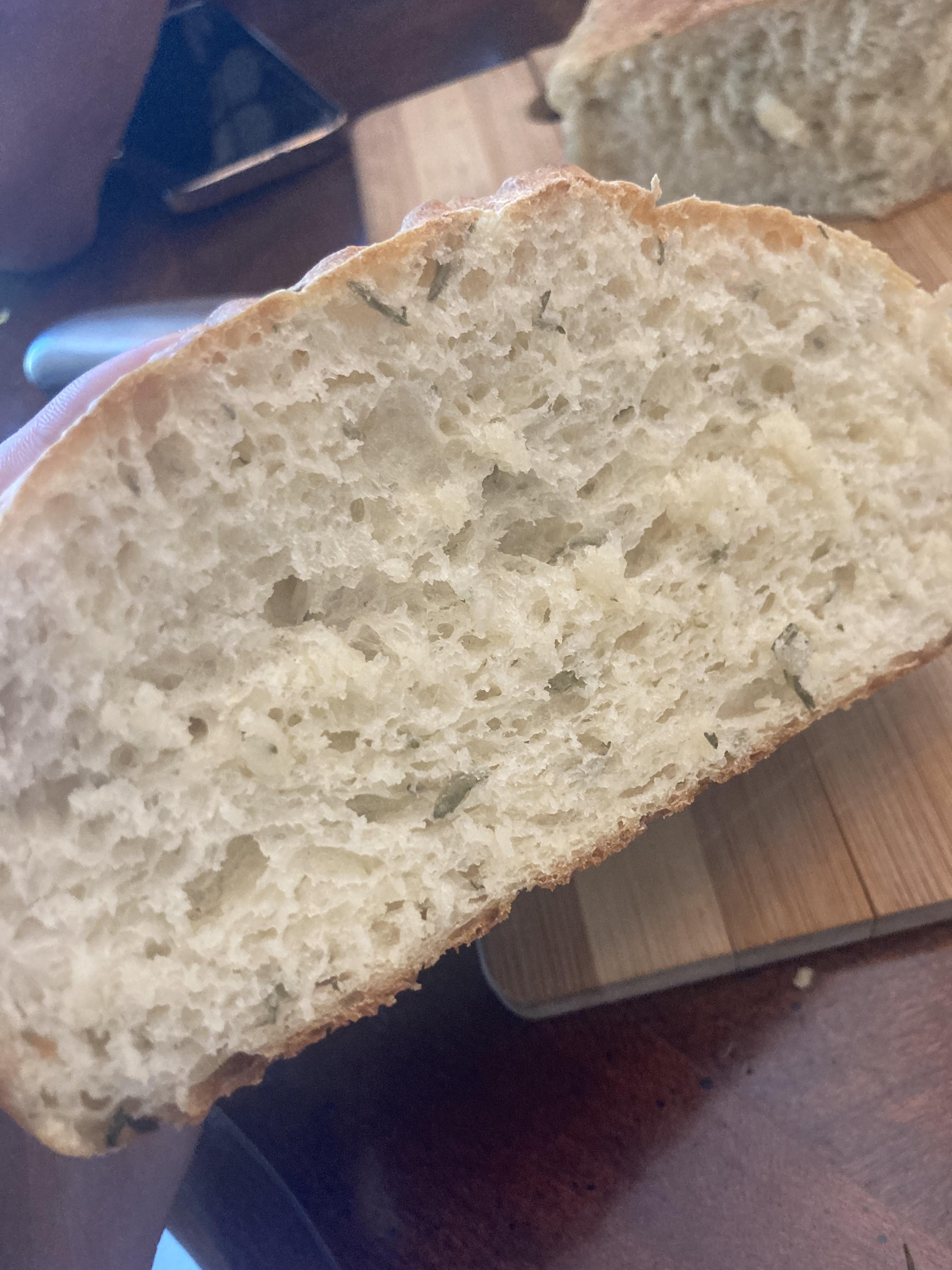 I’m on a mission to dupe Macaroni Grill’s rosemary peasant bread. This attempt was close ...