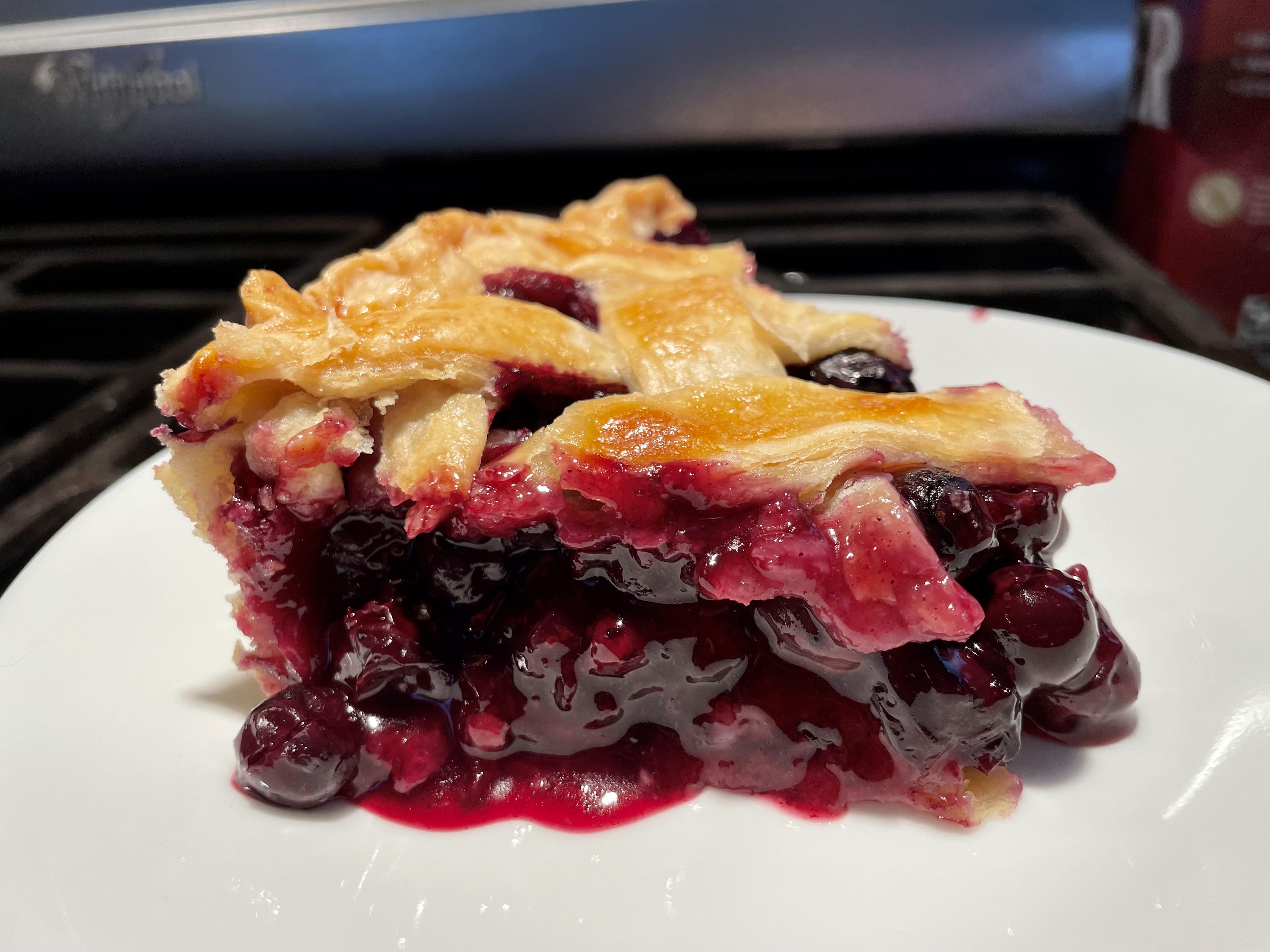 Blueberry pie in my great grandfathers cast iron. | Scrolller