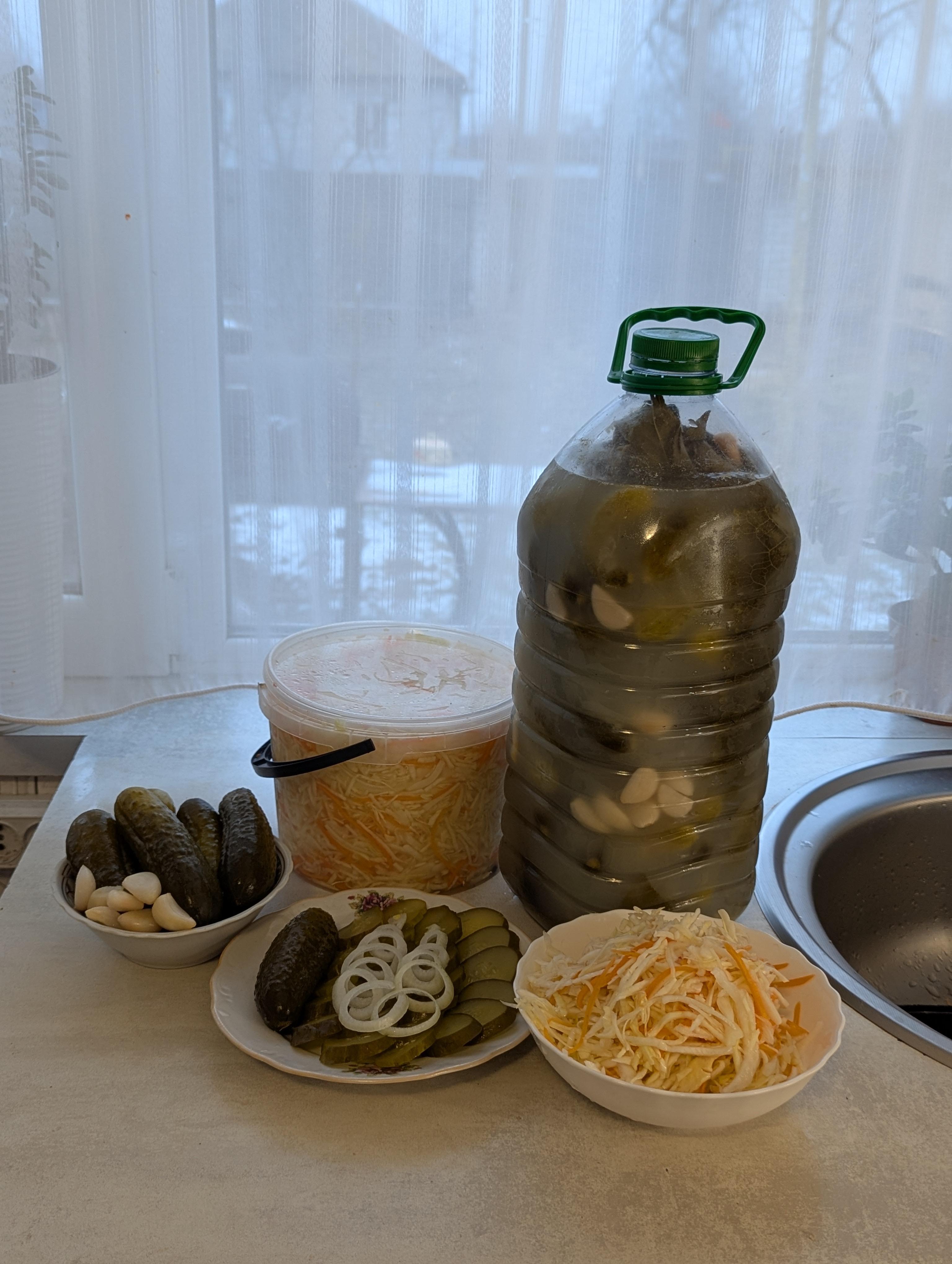 [Homemade] fermented cucumbers and pickled cabbage dishes that my region is known for | Scrolller