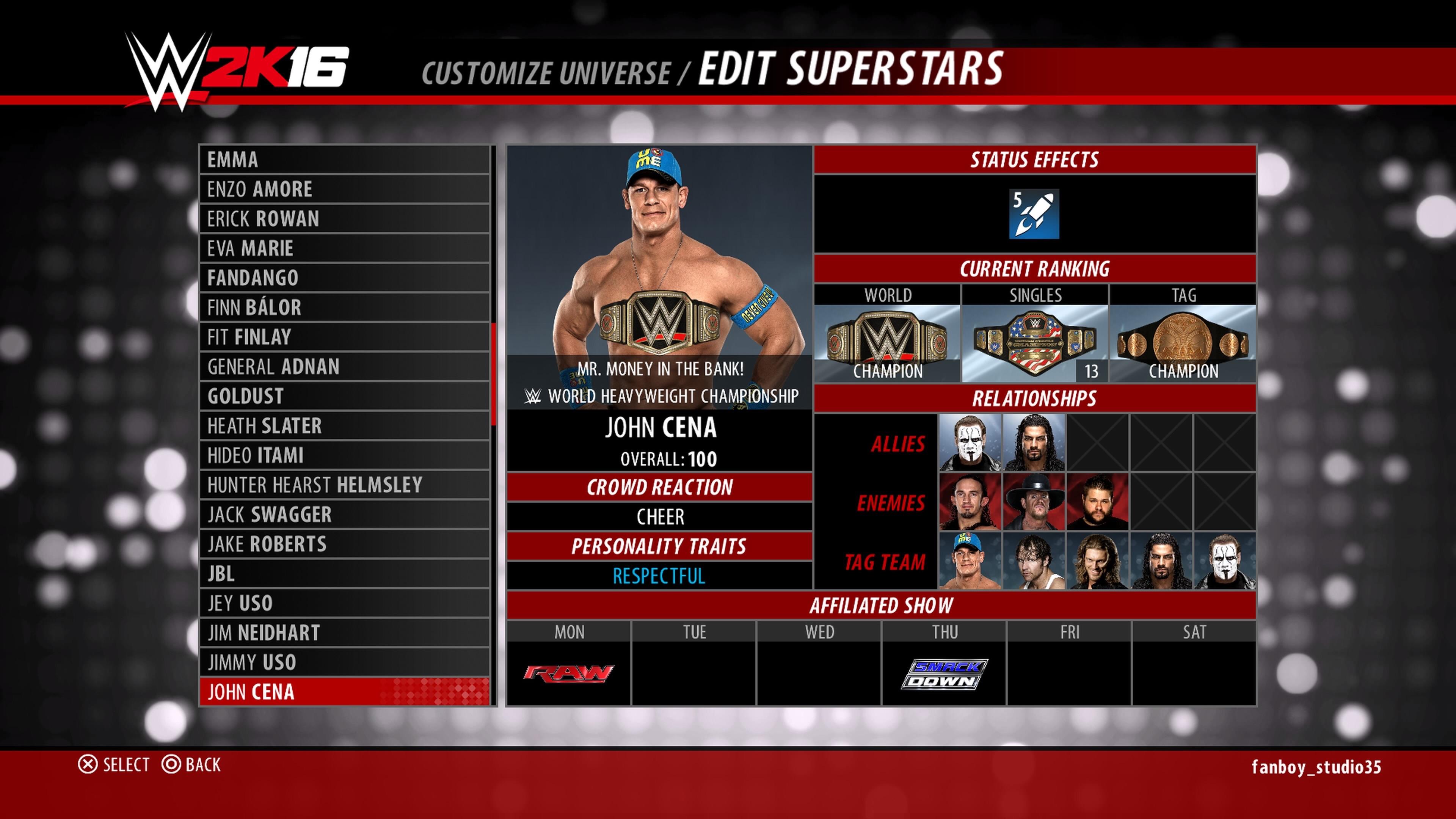 John Cena in my universe won the MITB ladder match whilst being the WWE World Heavyweight ...