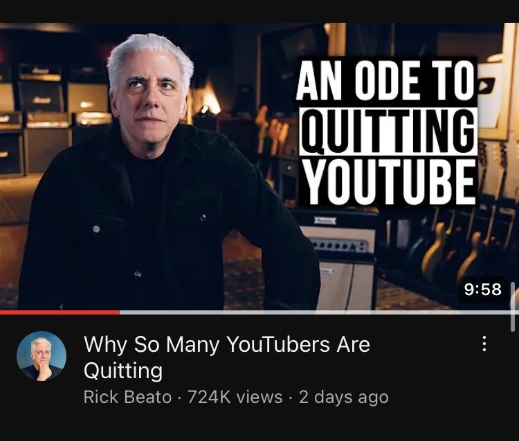 Curious to get everyone’s thoughts on why everybody is quitting Youtube?!? | Scrolller
