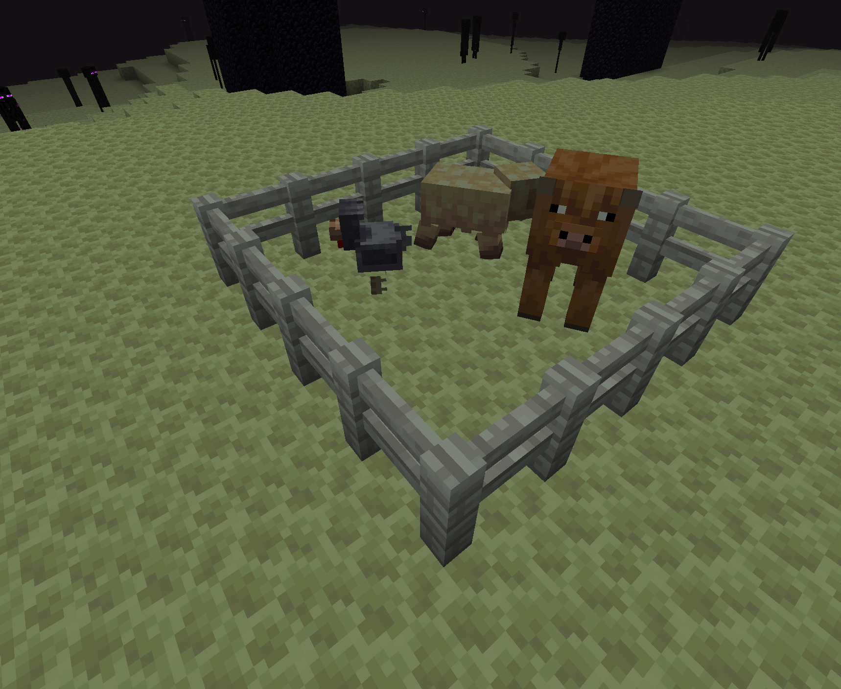 Cool attention to detail - spawn eggs in all Nether biomes use the warm variant farm animals ...