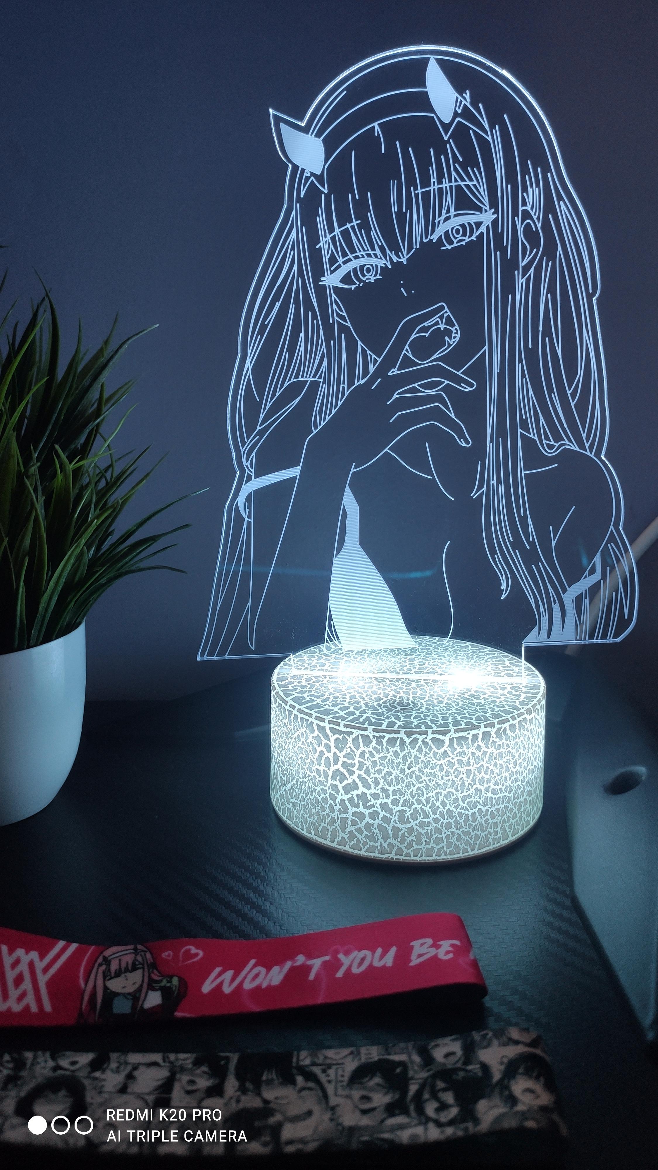 Finally received my Zero Two lamp and keychain! | Scrolller