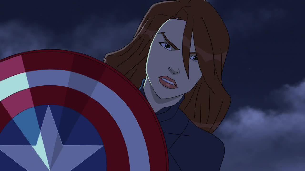 (Avengers Assemble x Avengers: Age of Ultron) Black Widow fights using Captain America’s shield ...