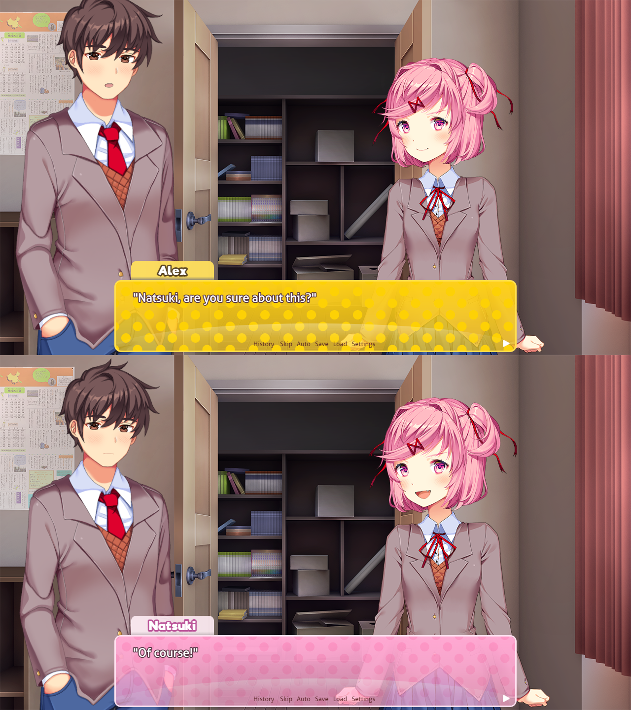 Natsuki asks Alex for a favor. | Scrolller