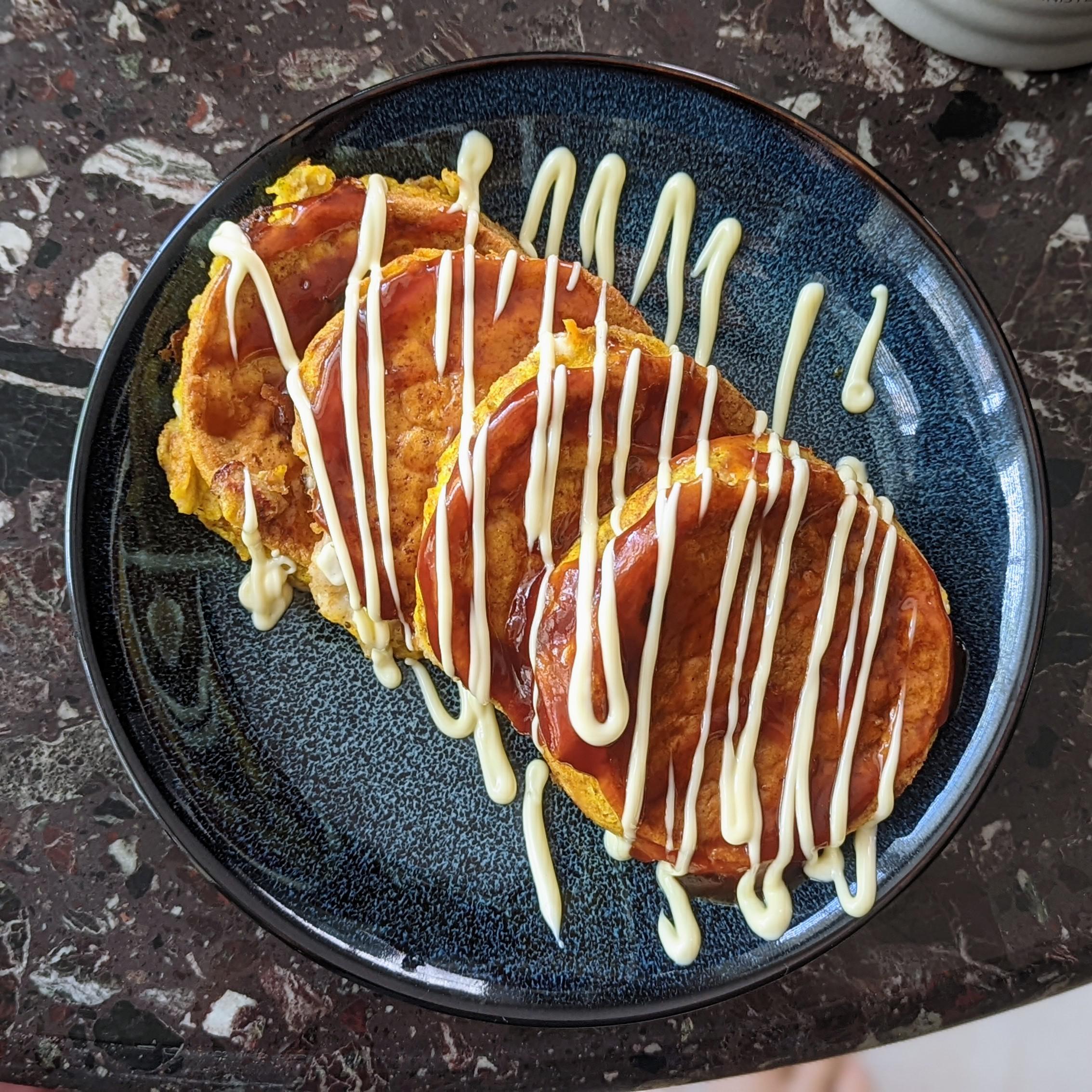 [Homemade] Breakfast Cakes. Egg Layered Savoury Pancake Mixed With Bacon. | Scrolller