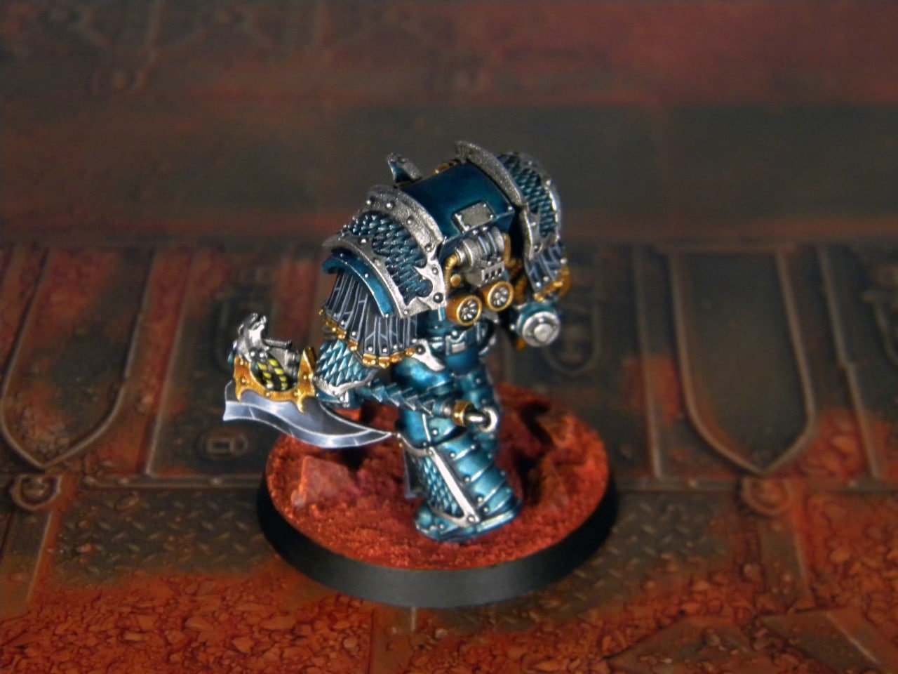 Discover more like Warhammer: The third Alpha Legion Lernaean Terminator with Conversion Beamer ...