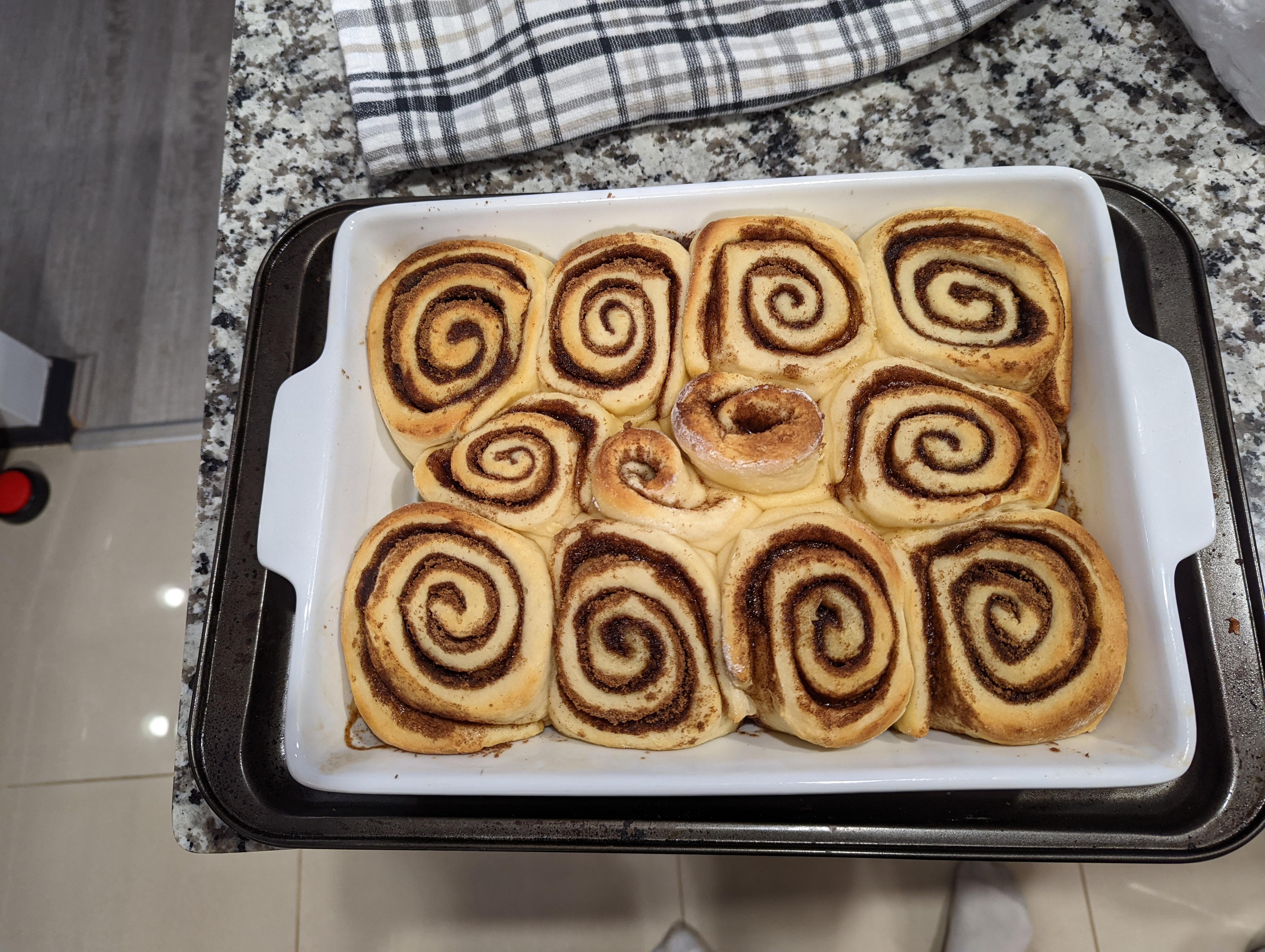 Made these cinnamon buns yesterday and they're almost gone today ...