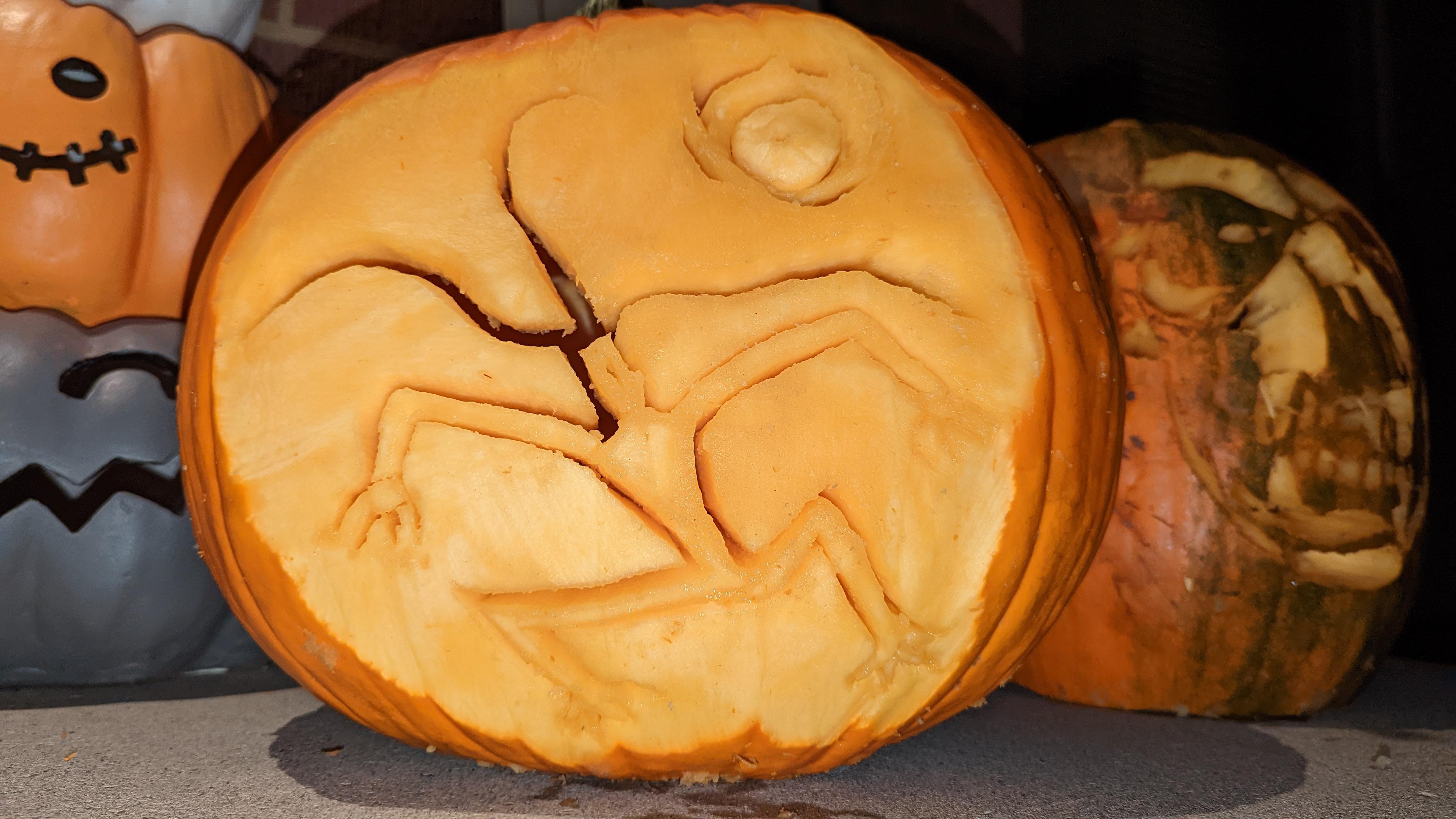 Kinda went for the final boss with this pumpkin carving | Scrolller