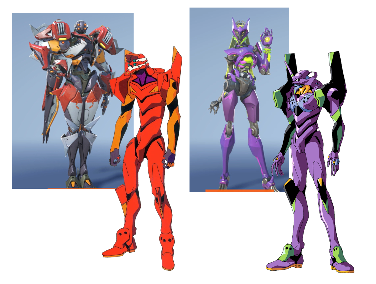 Possible Neon Genesis Evangelion reference in new omnic skins | Scrolller