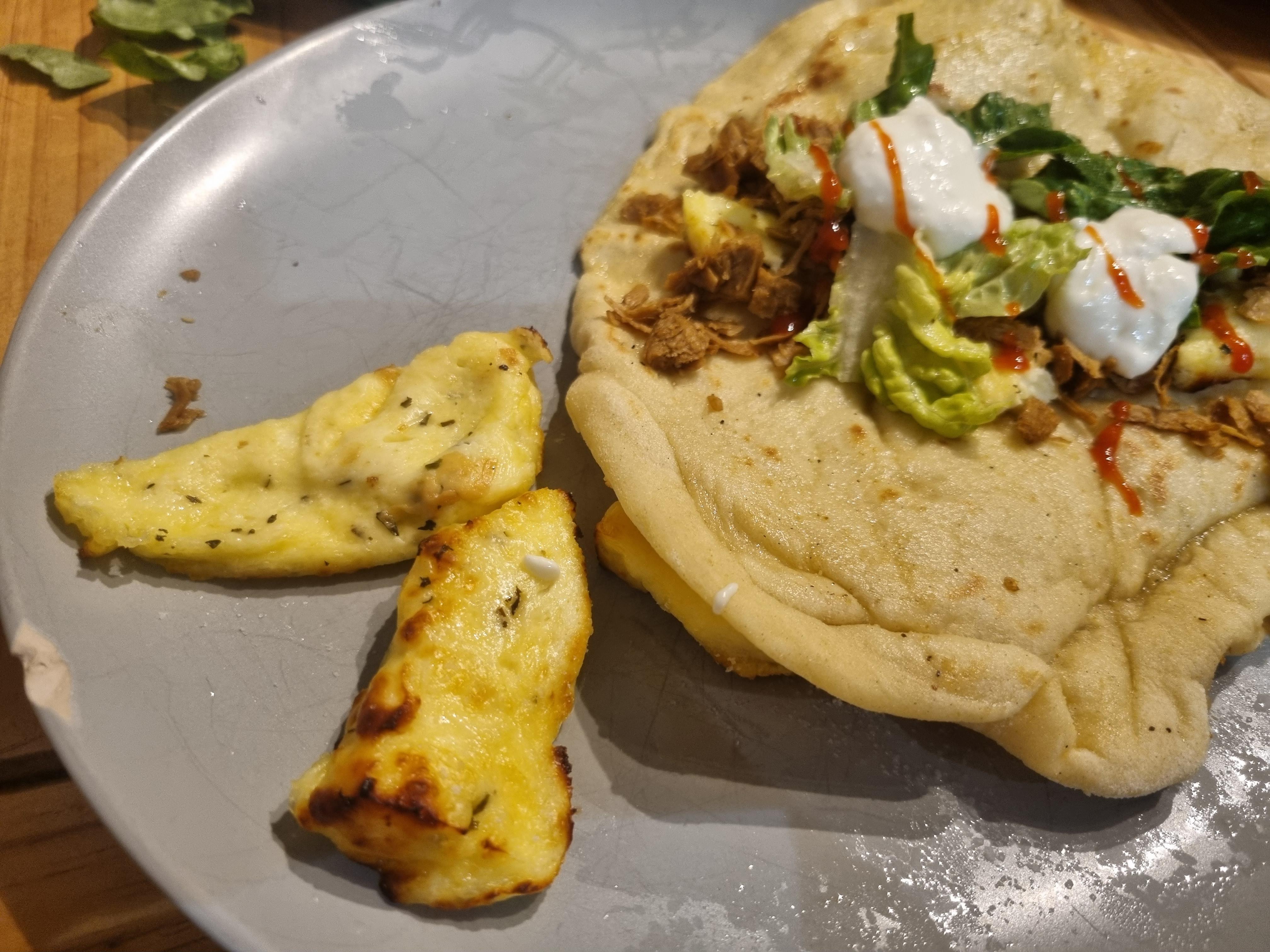 [homemade] halumi with homemade garlic flatbreads | Scrolller