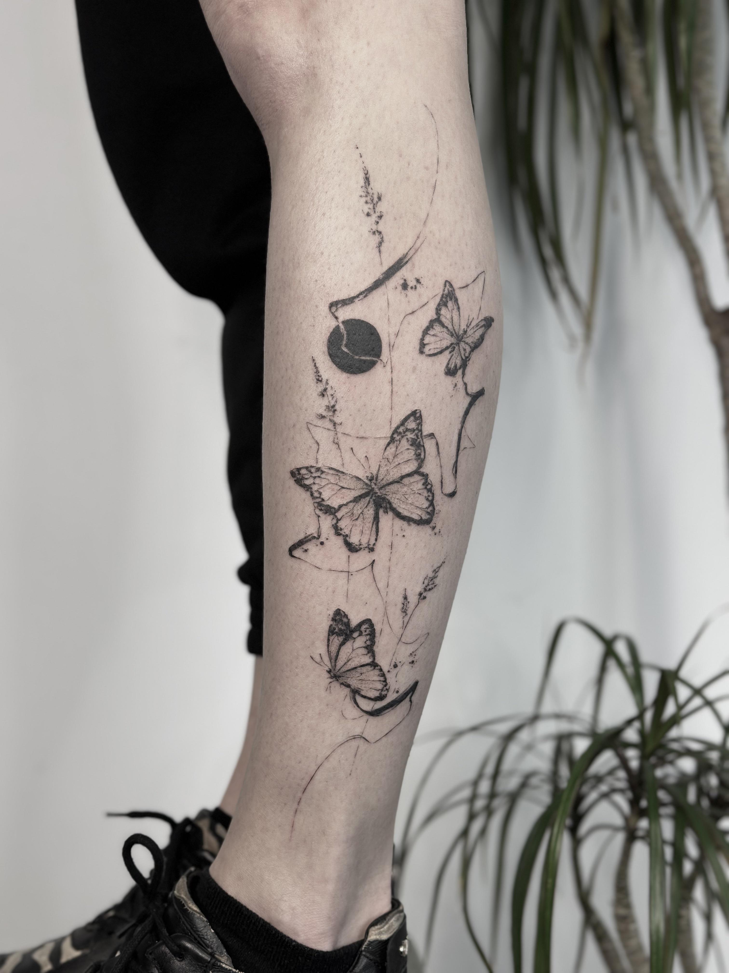 Butterflies family, done by me, tattoopelikan, Srebrna Cma, Poland | Scrolller