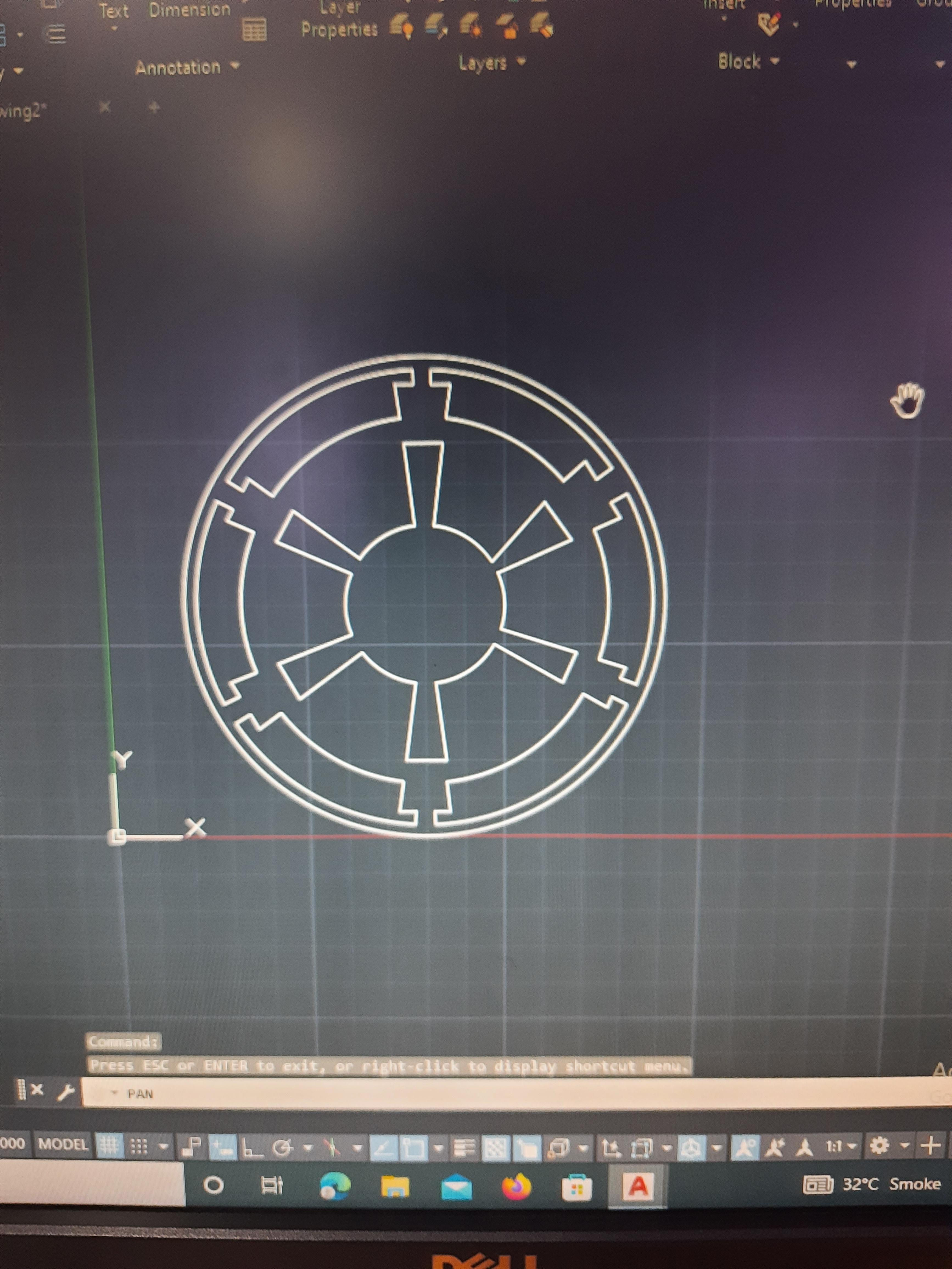 Drew the Imperial symbol in my Autocad class today | Scrolller