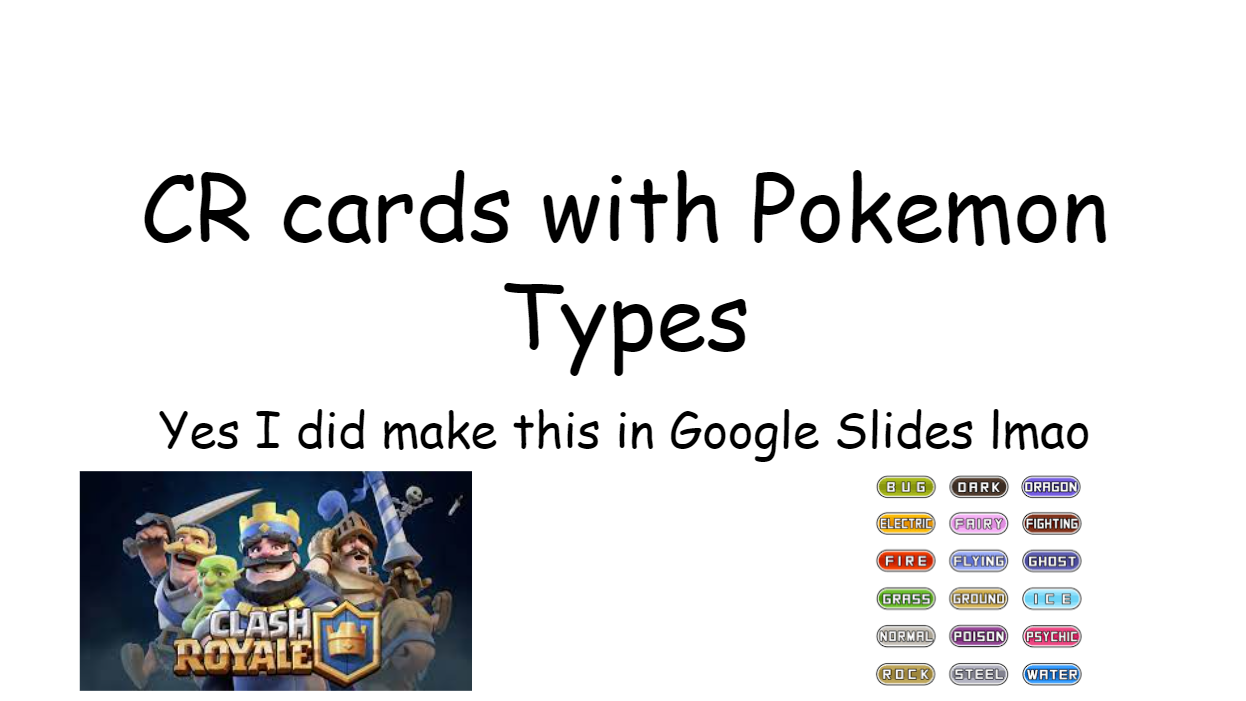 Giving each Clash Royale card Pokemon types | Scrolller
