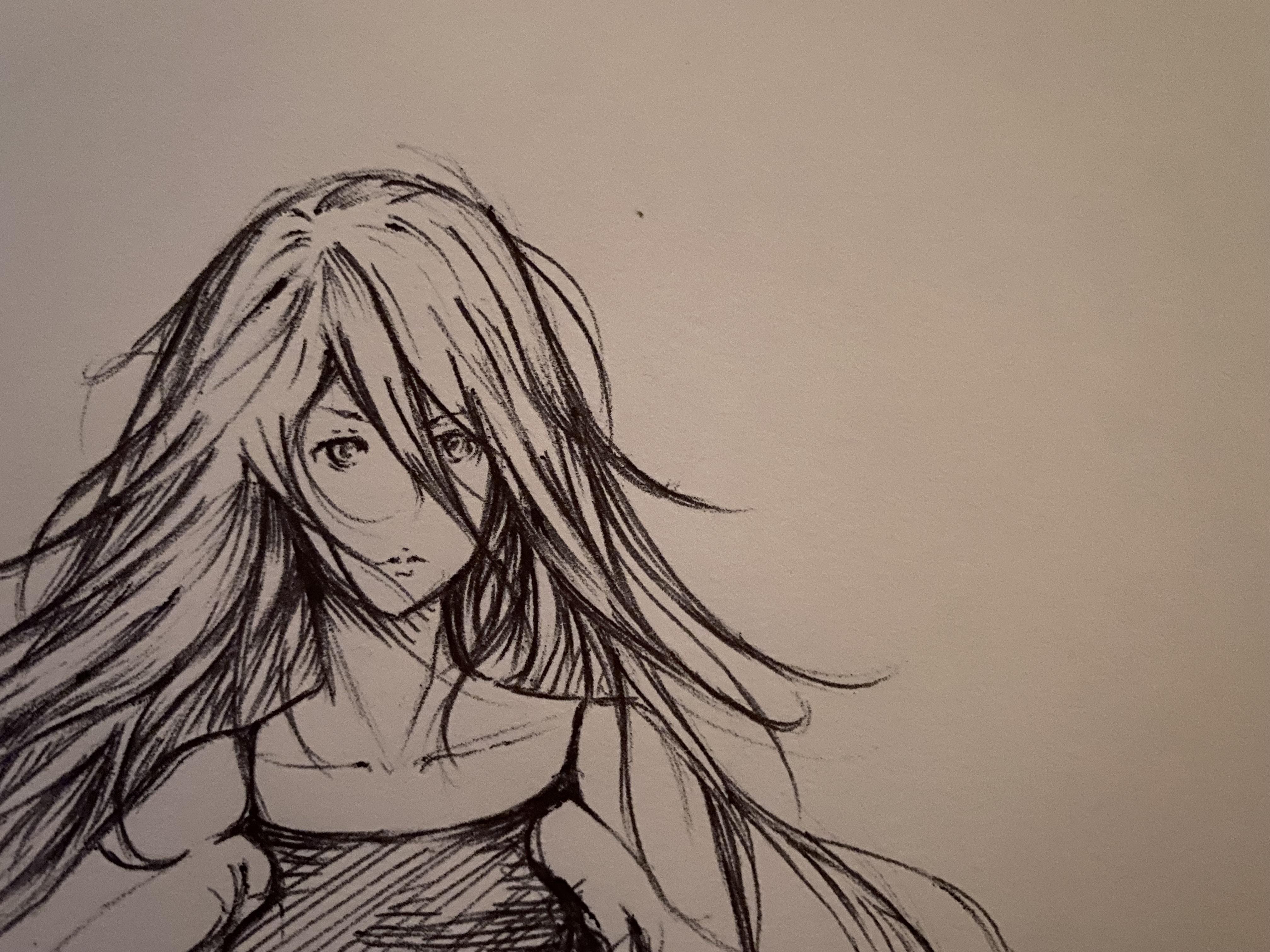 2B and A2 biro drawings