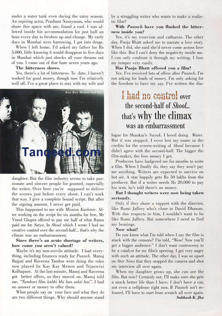 Anurag Kashyap’s Filmfare Interview from 2001: Battle with the Censors for Paanch, having no ...