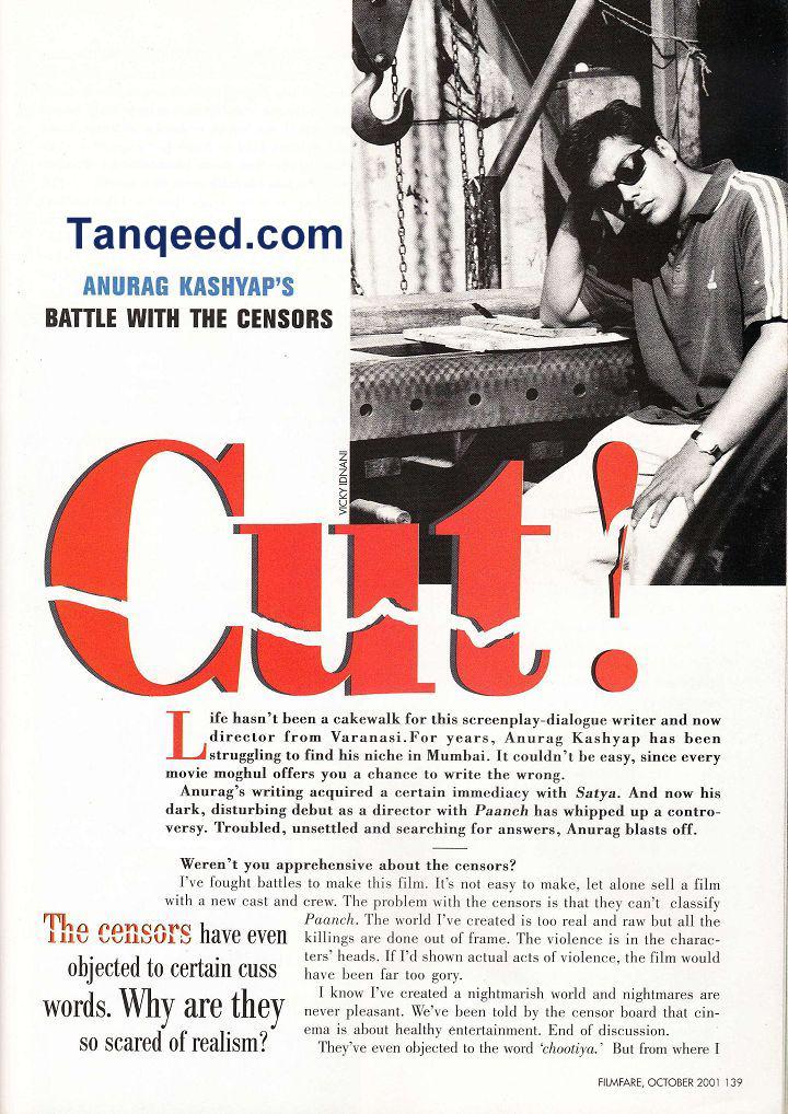 Anurag Kashyap’s Filmfare Interview from 2001: Battle with the Censors for Paanch, having no ...