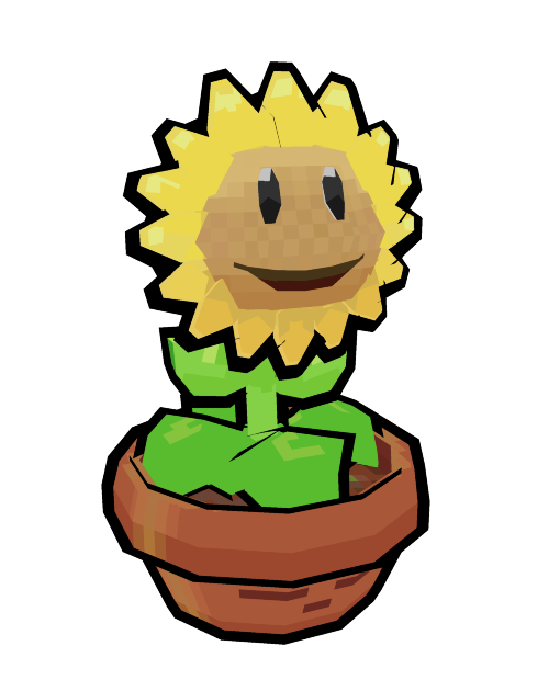 PVZ Sunflower Low Poly | Scrolller