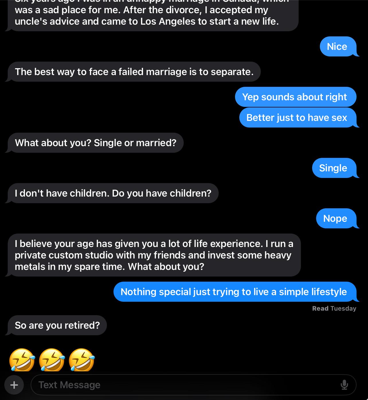 AIO My husband was texting a wrong number scam. | Scrolller